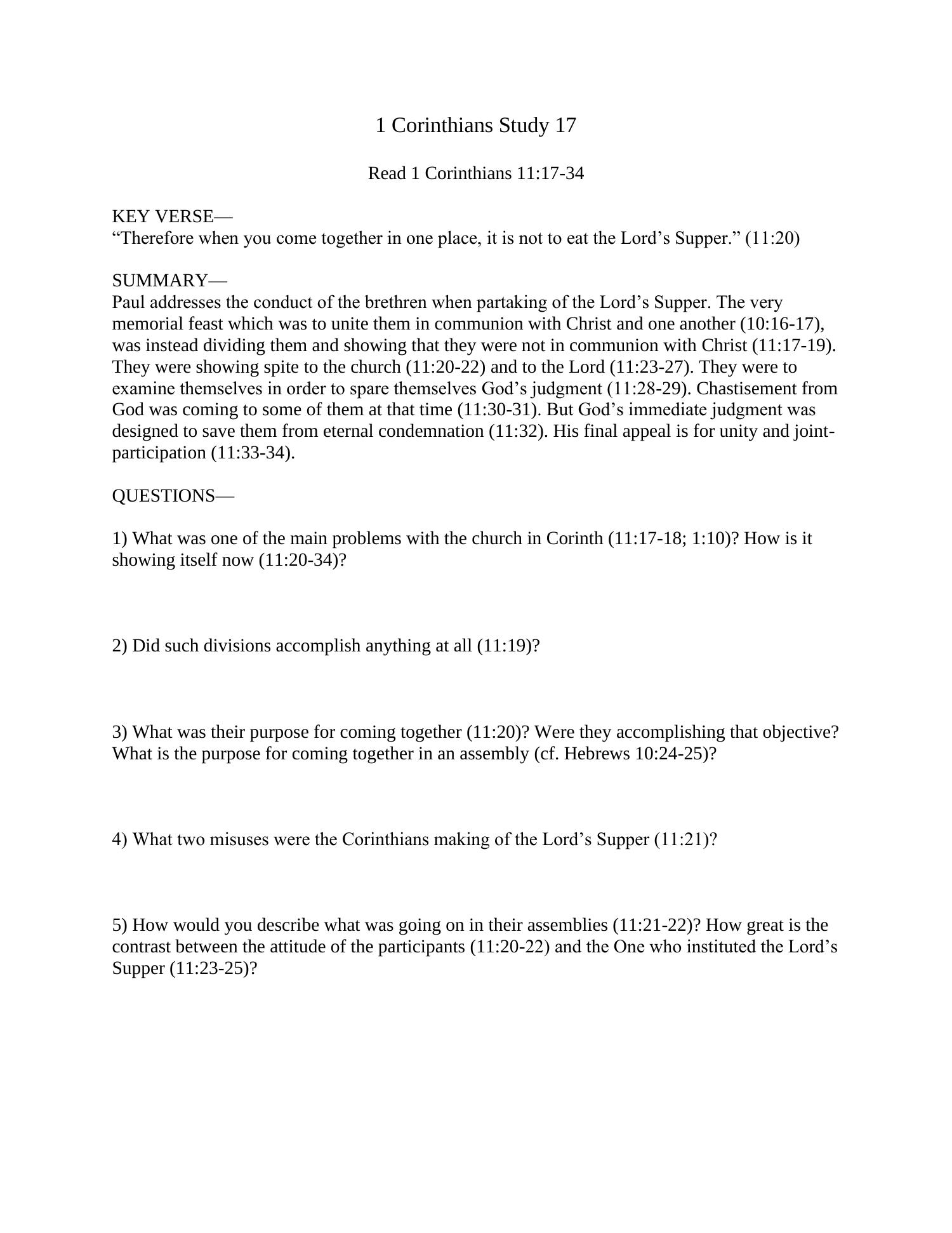 1 Corinthians Study 17.docx | DocDroid