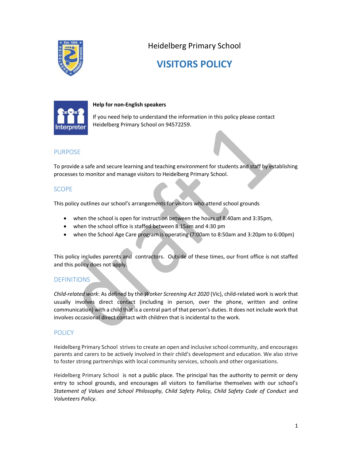 Visitor Policy Draft.pdf | DocDroid