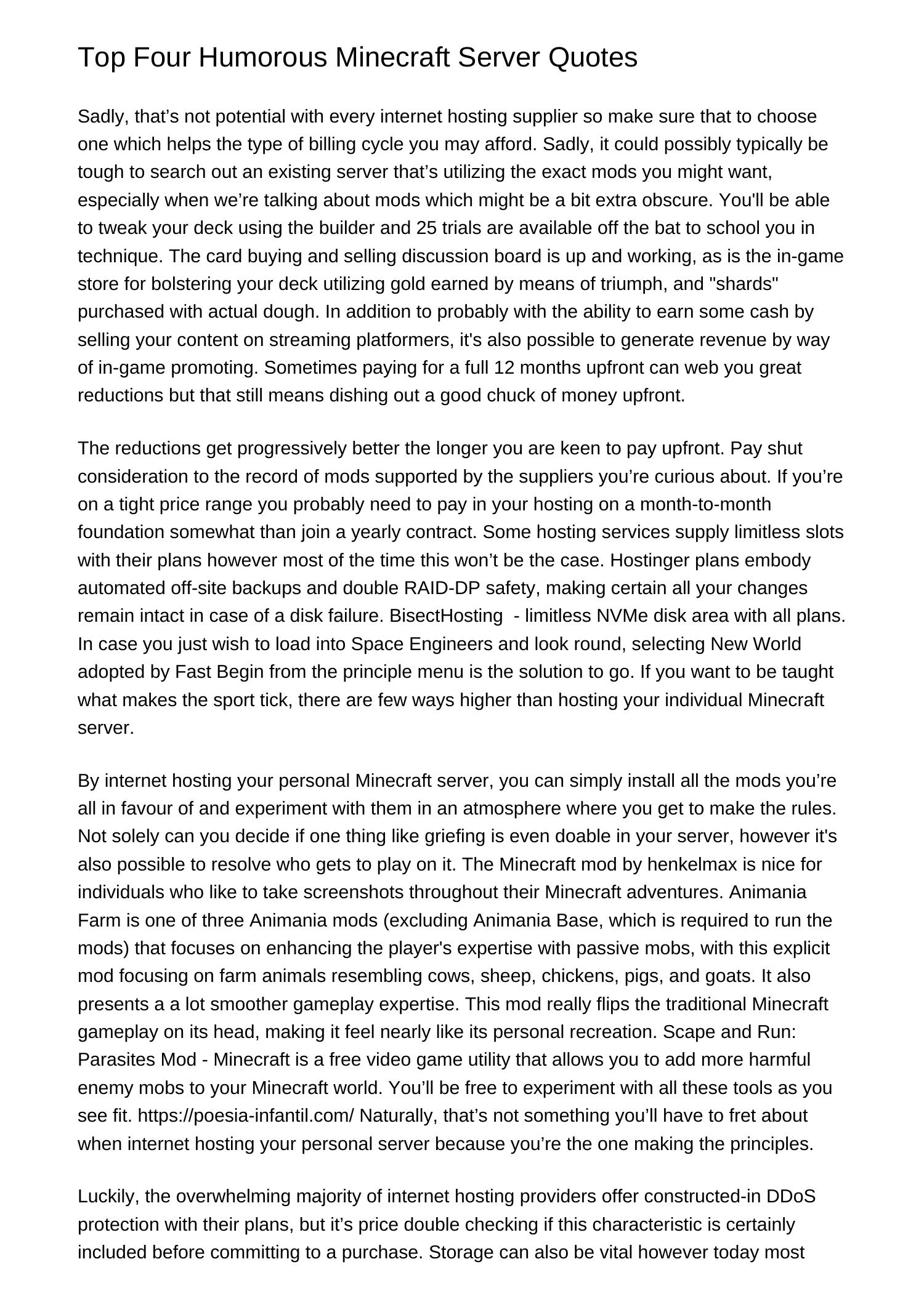 Top 6 Funny Minecraft Server Quotesleaun.pdf.pdf | DocDroid