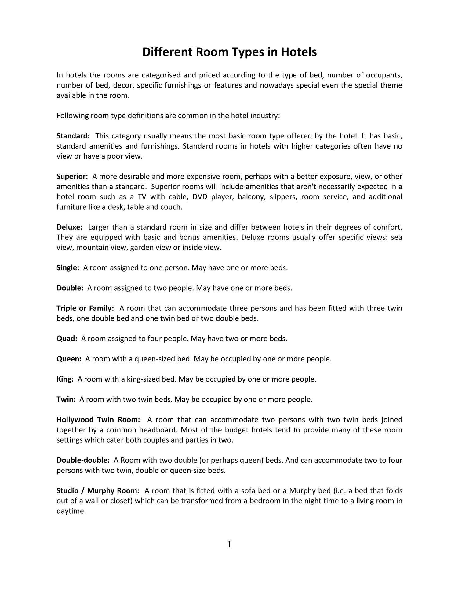 Different Hotel Room Types.pdf | DocDroid