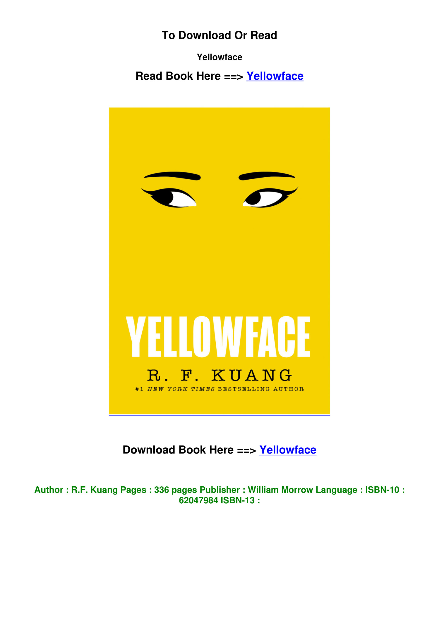 epub DOWNLOAD Yellowface by R F Kuang.pdf | DocDroid