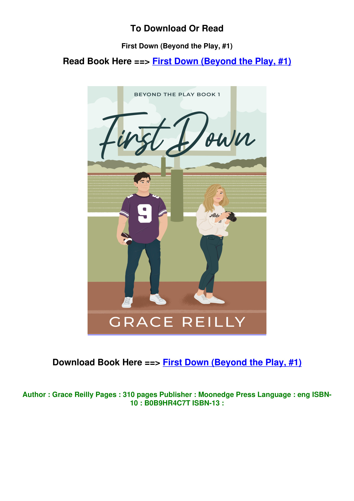 PDF DOWNLOAD First Down Beyond the Play 1 by Grace Reilly.pdf | DocDroid