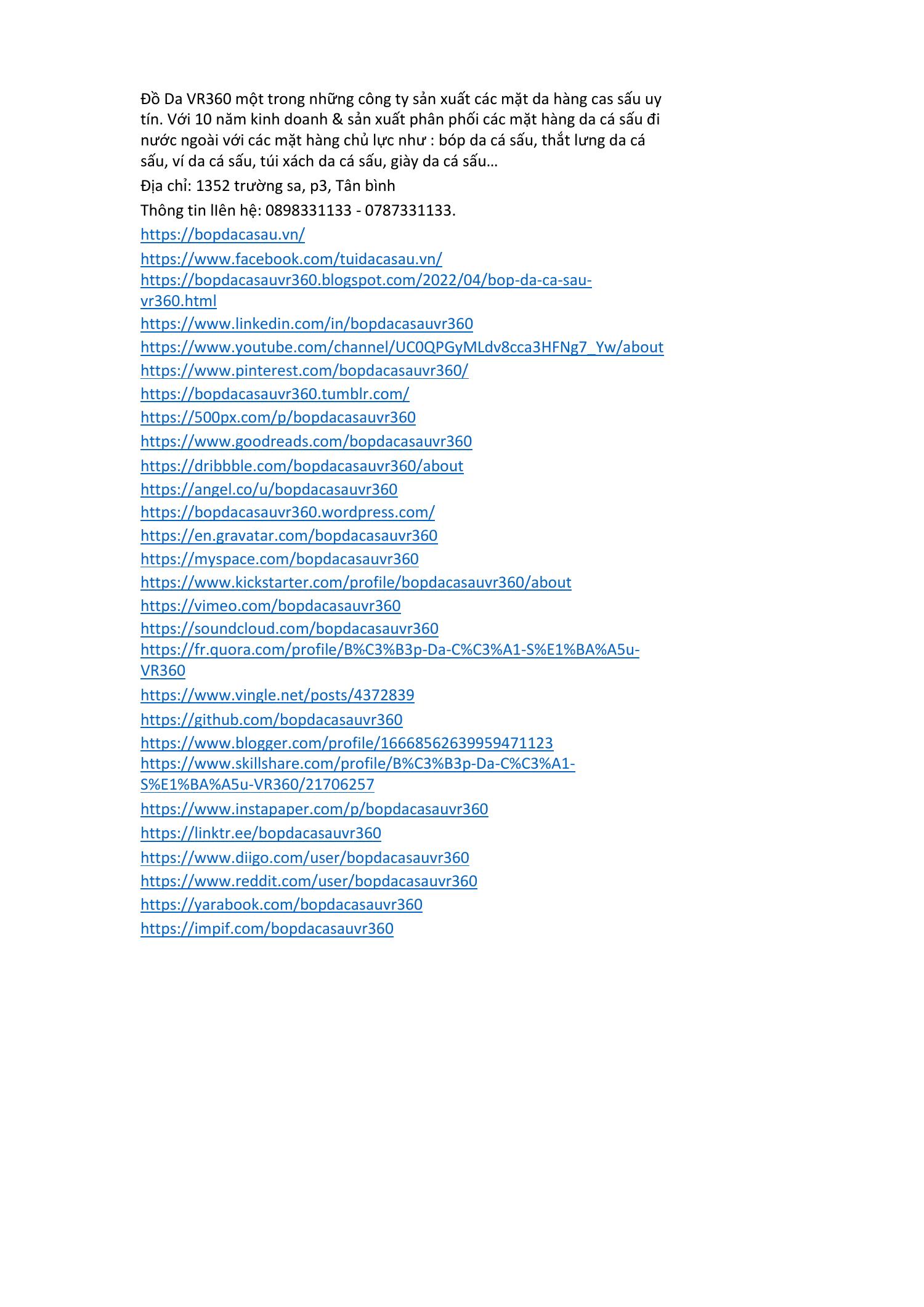 Đồ Da VR360 một trong những công ty sản xuất các mặt da hàng cas sấu uy tín.docx | DocDroid