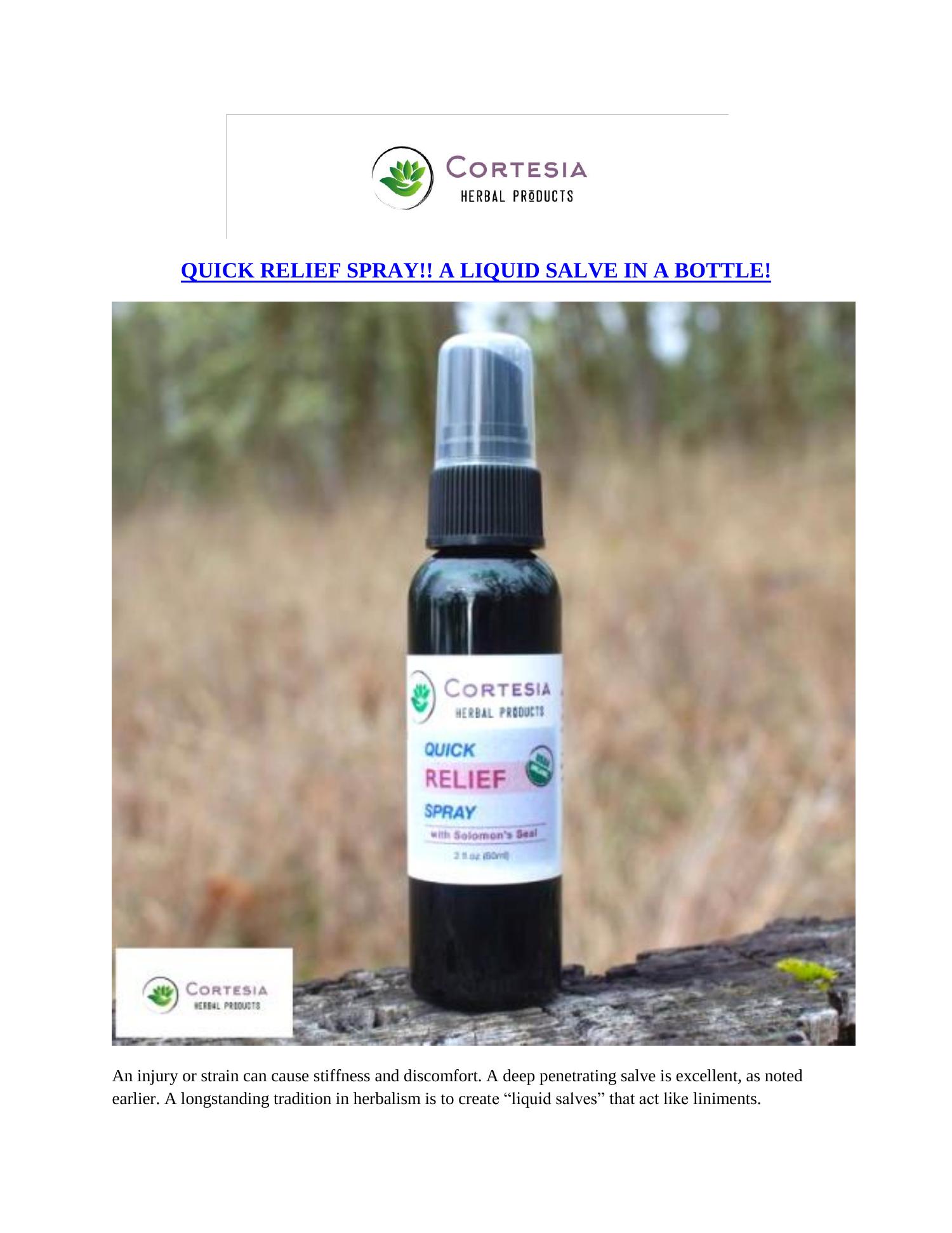 QUICK RELIEF SPRAY.pdf | DocDroid