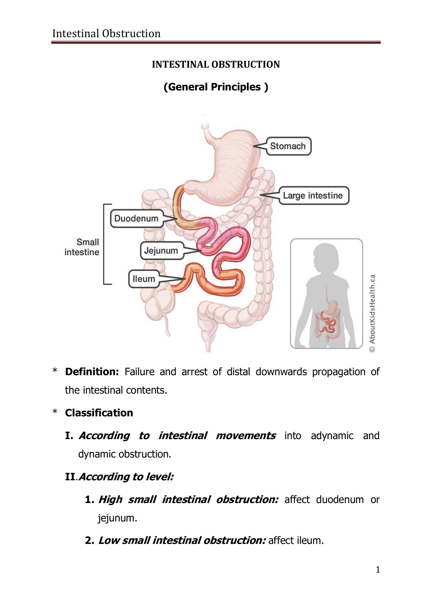 INTESTINAL OBSTRUCTION.doc | DocDroid