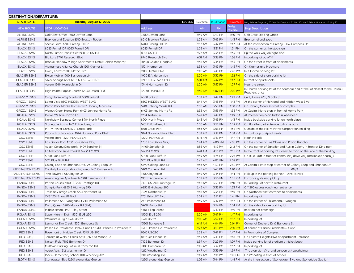 2025-26 - ESMS Bus Schedules (07-28-25).pdf | DocDroid