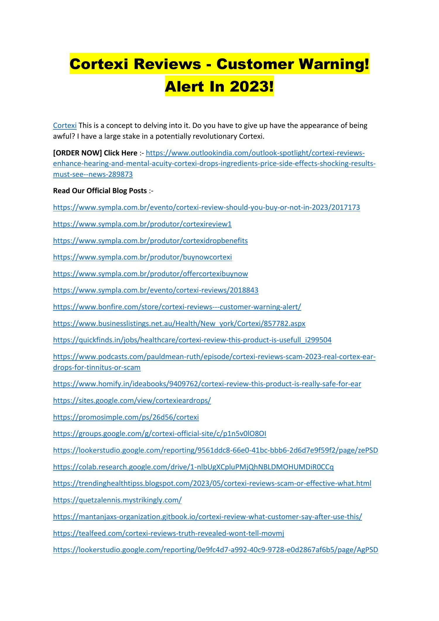 Cortexi Reviews.pdf | DocDroid