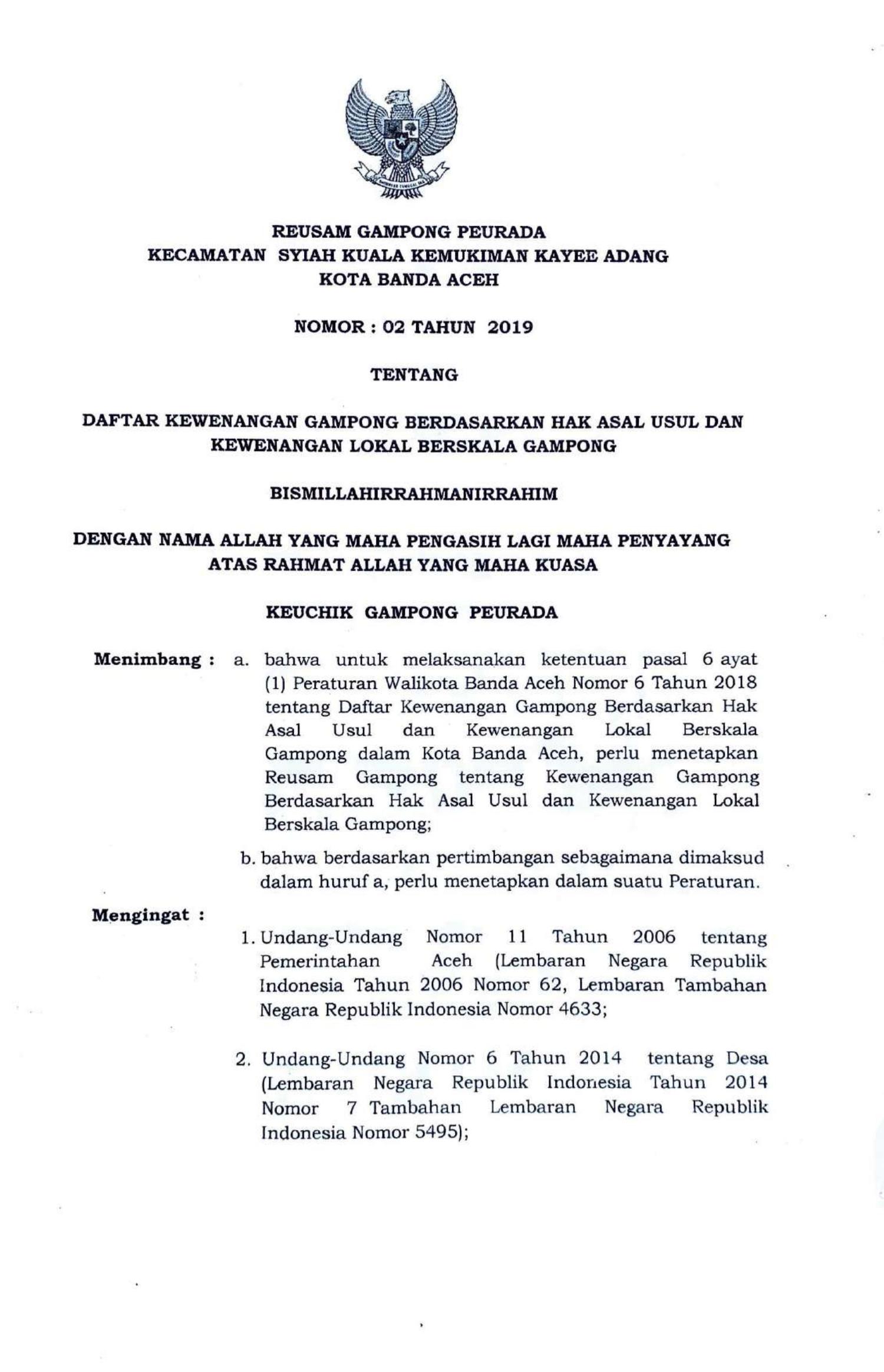 02 - HAK ASAL USUL DAN KEWENANGAN LOKAL BERSKALA GAMPONG.pdf | DocDroid