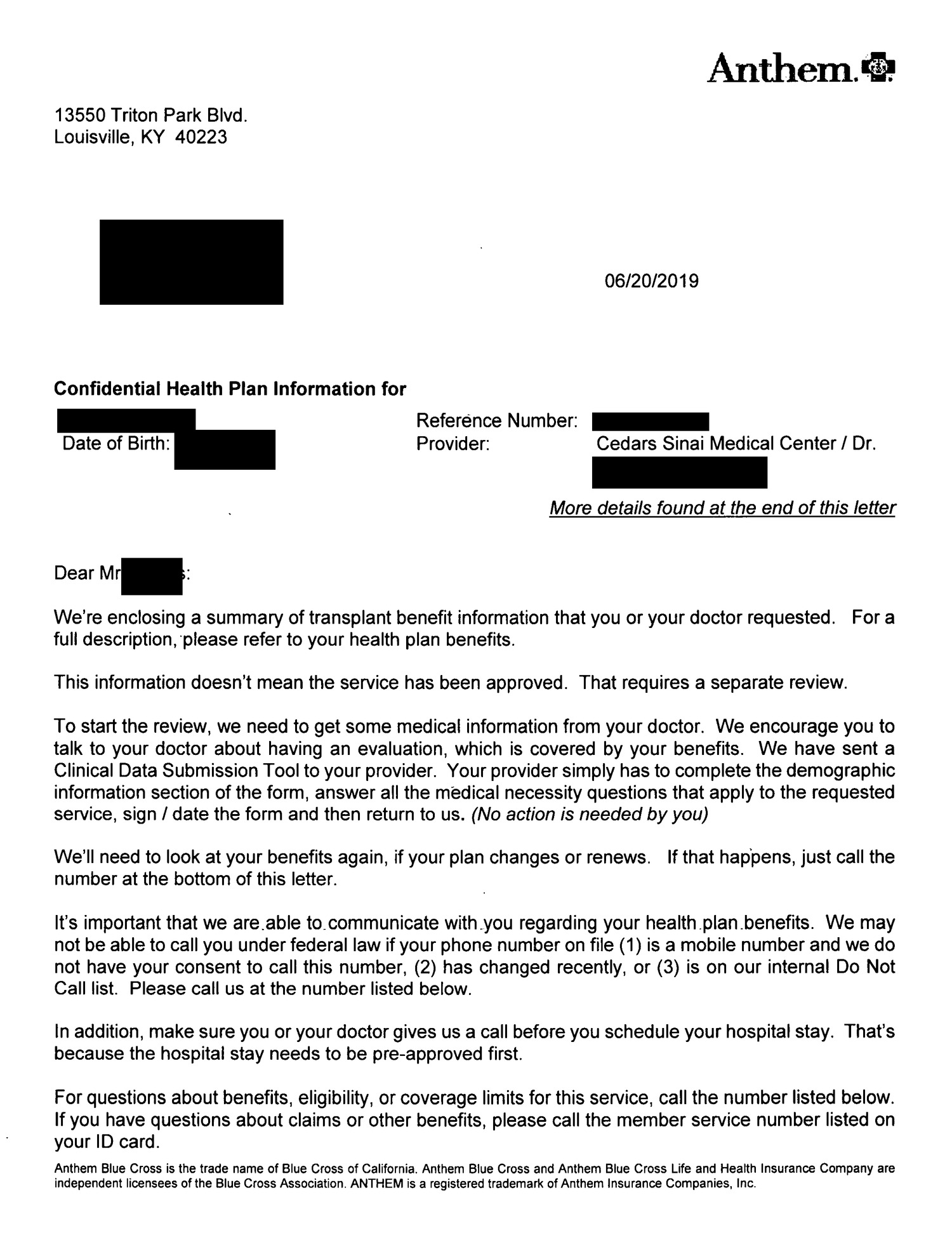 Letter from Anthem.pdf | DocDroid