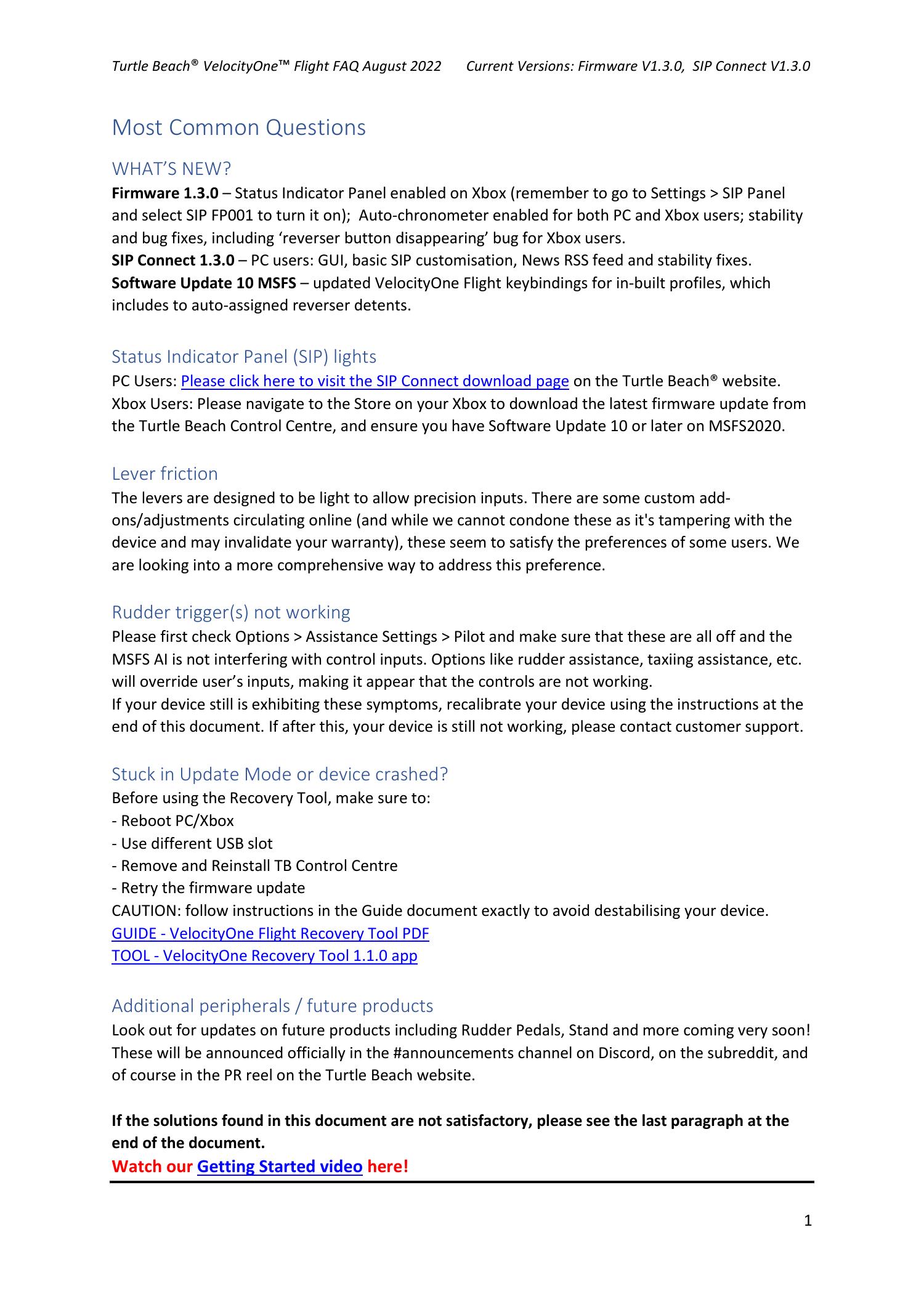 FAQs VelocityOne Flight 1.5.pdf | DocDroid