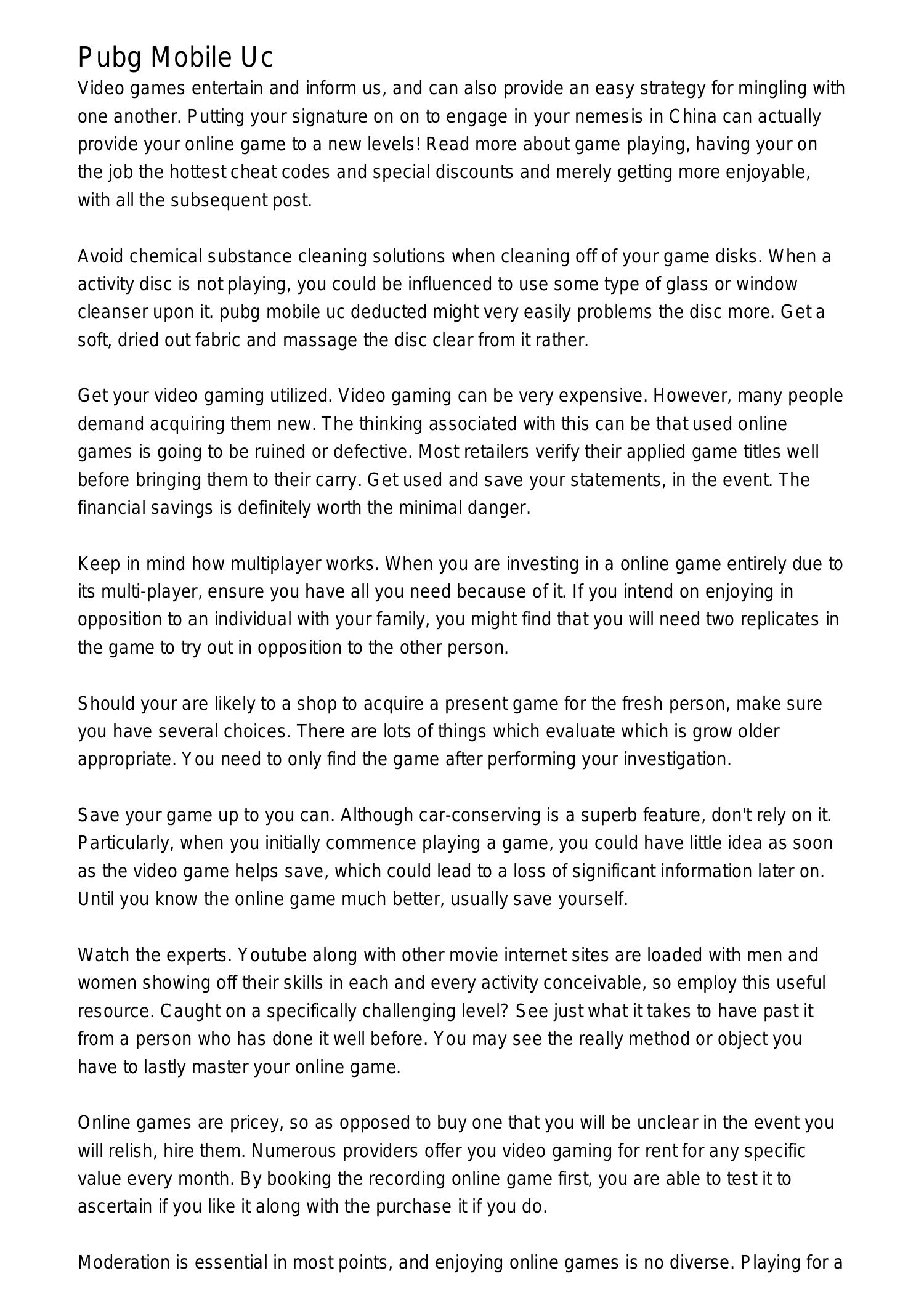 Pubg Mobile Uc Pnehb Pdf Pdf Docdroid