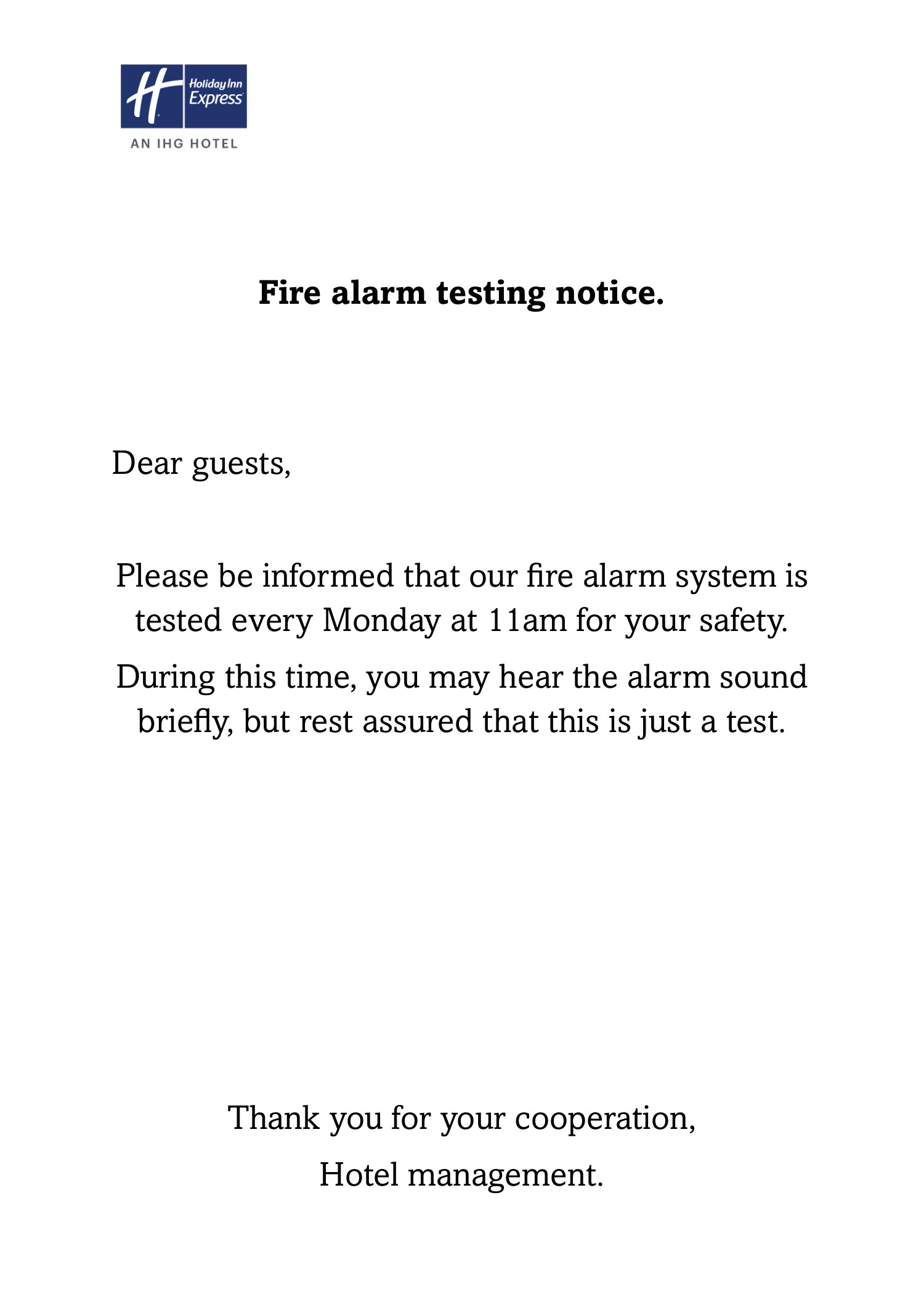 Fire test notice.docx | DocDroid