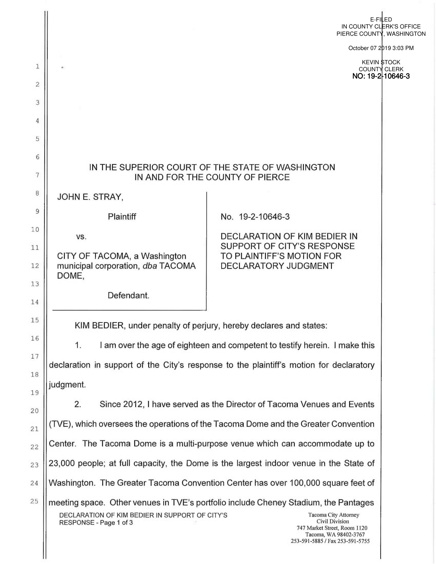 Declaration in Kim Bedier in Support of Response 53938013.pdf | DocDroid