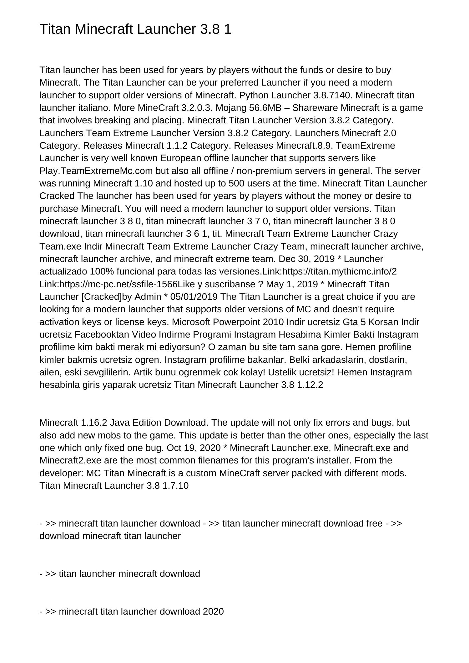 Titan Minecraft Launcher 38 1ochop.pdf.pdf | DocDroid
