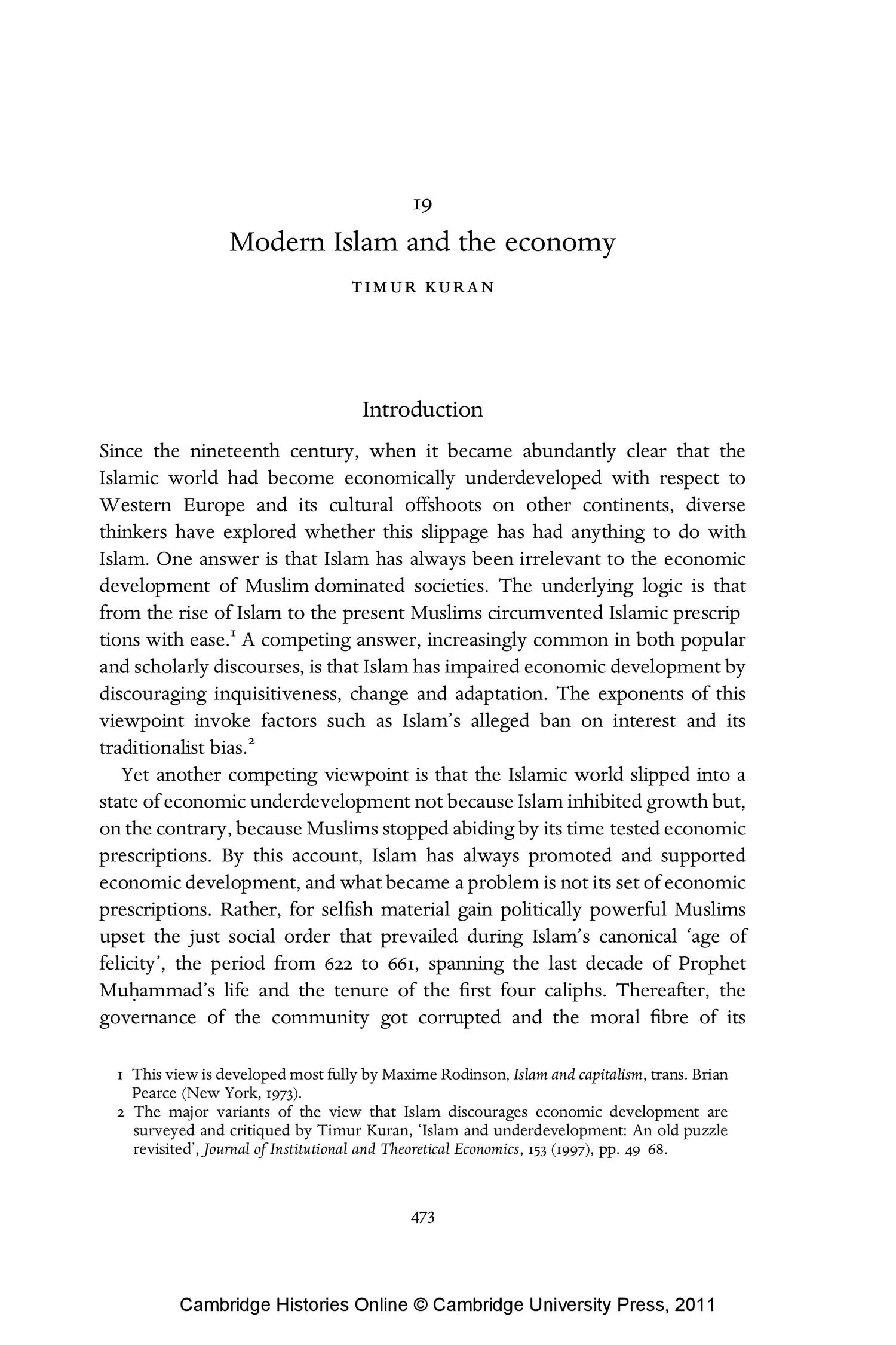 Timur Kuran. Modern Islam and the Economy.pdf | DocDroid