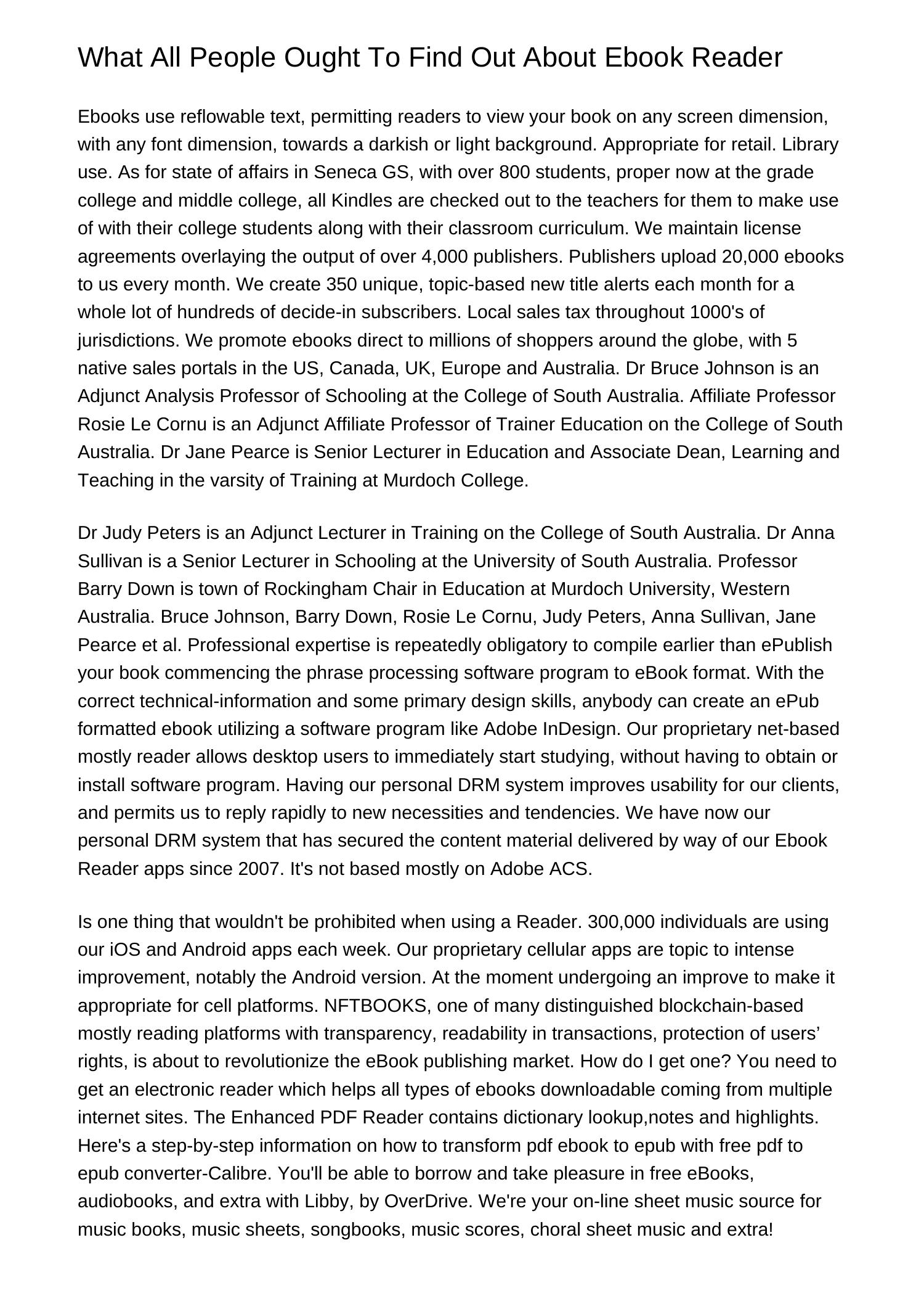 What All People Should Find Out About Ebook Readerjgqyt.pdf.pdf | DocDroid