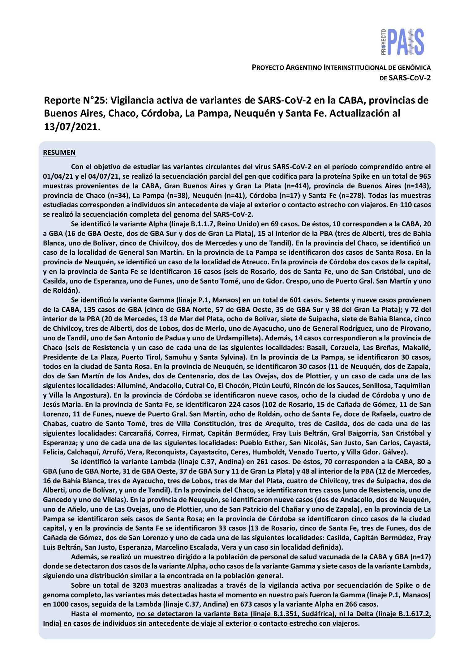 Reporte 25 del Proyecto PAÍS.pdf | DocDroid