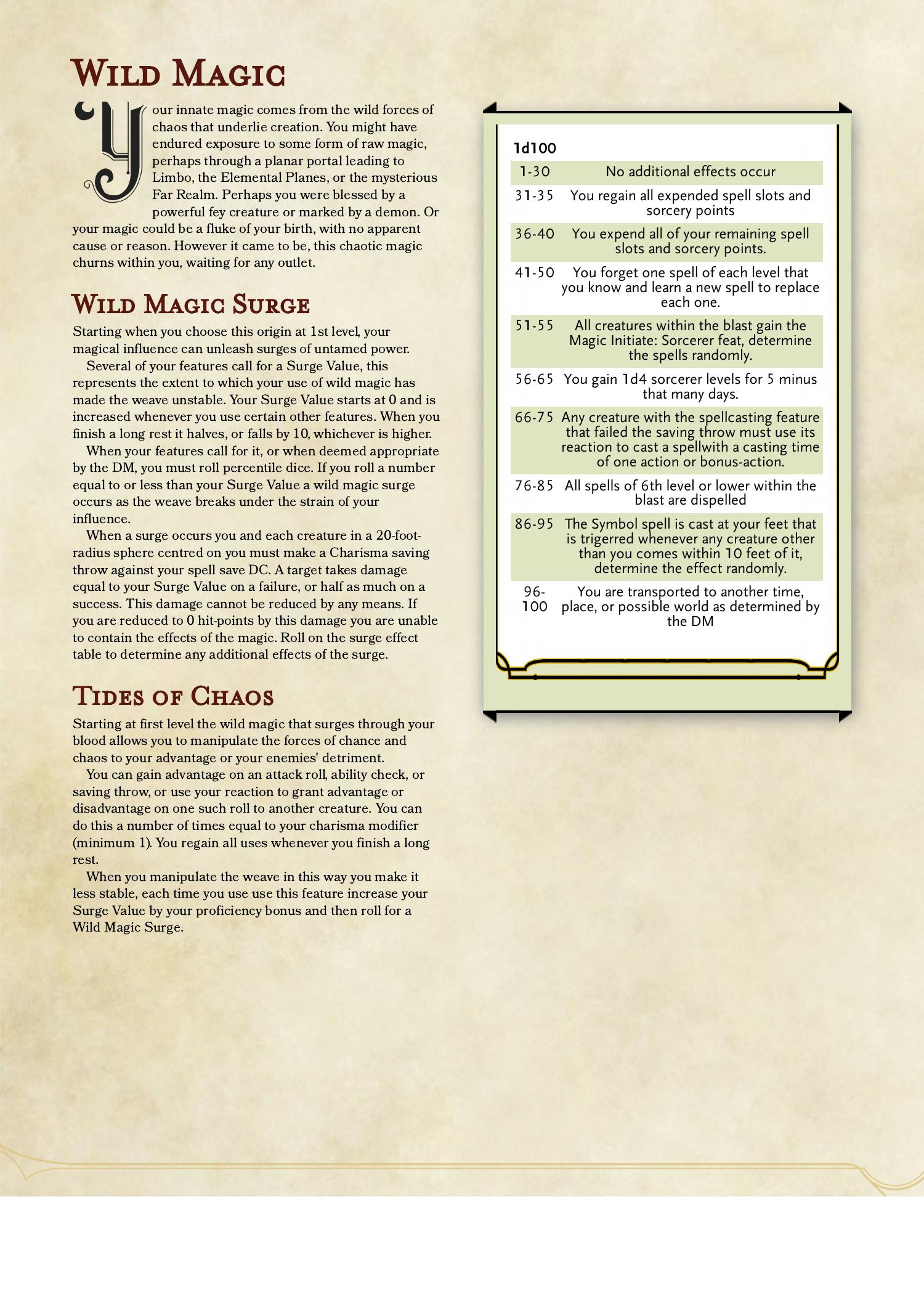 Wild Magic Table | Cabinets Matttroy