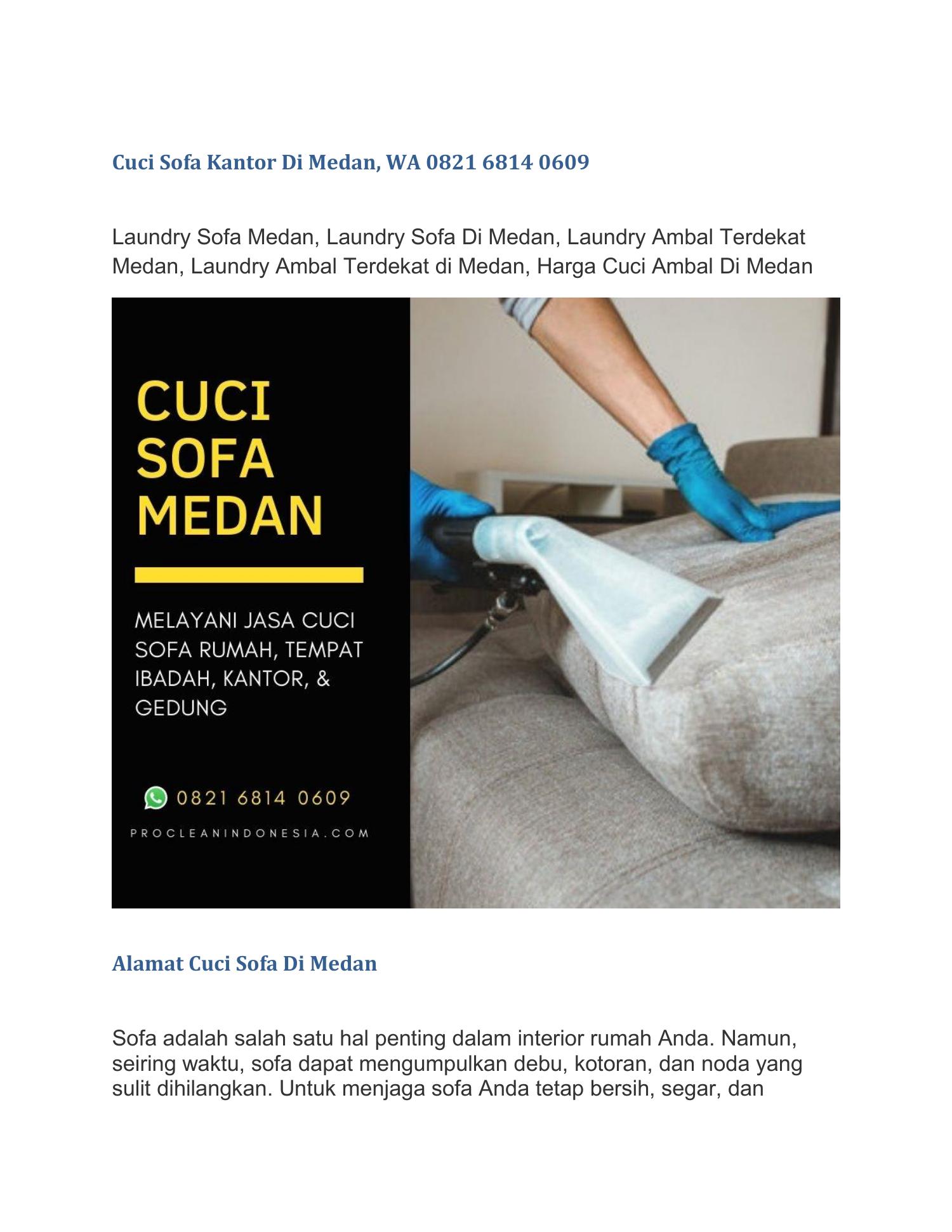 Cuci Sofa Kantor Di Medan, WA 0821 6814 0609.pdf | DocDroid