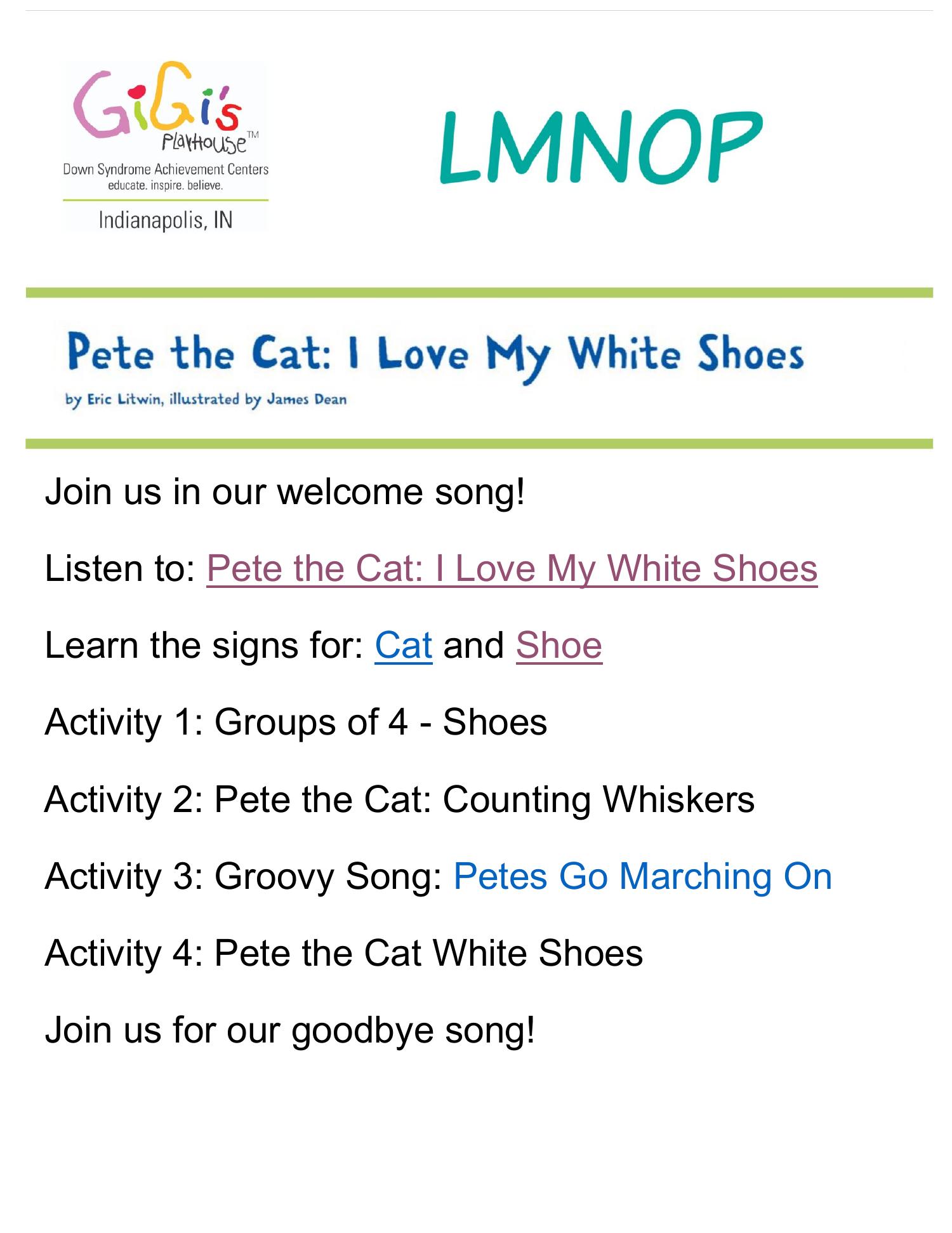 PTC.I Love My White Shoes. Lesson Packet.pdf | DocDroid