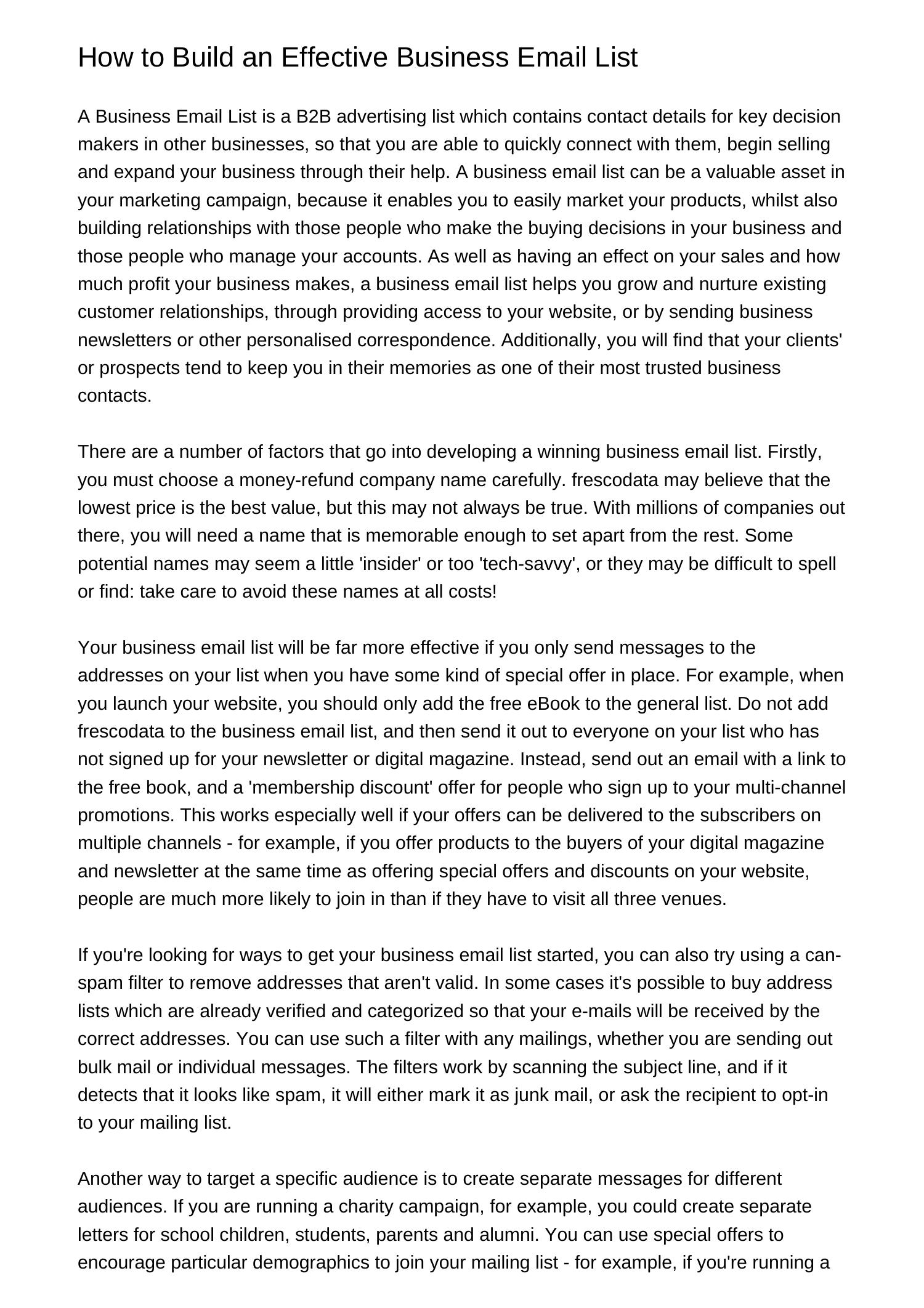 How to Build an Effective Business Email Listyqtwu.pdf.pdf | DocDroid