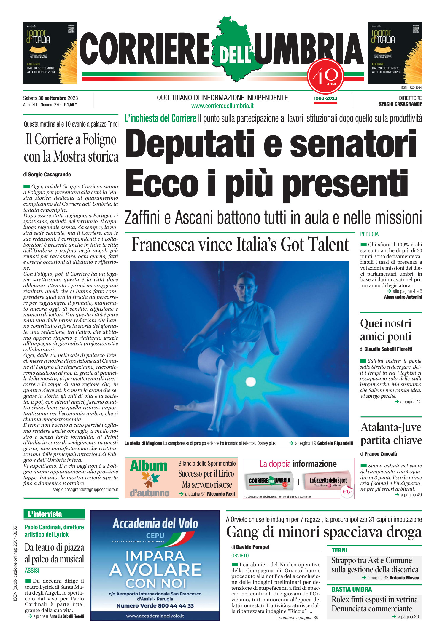 Rassegna stampa del 30 settembre 2023 prime pagine dei giornali in pdf ...