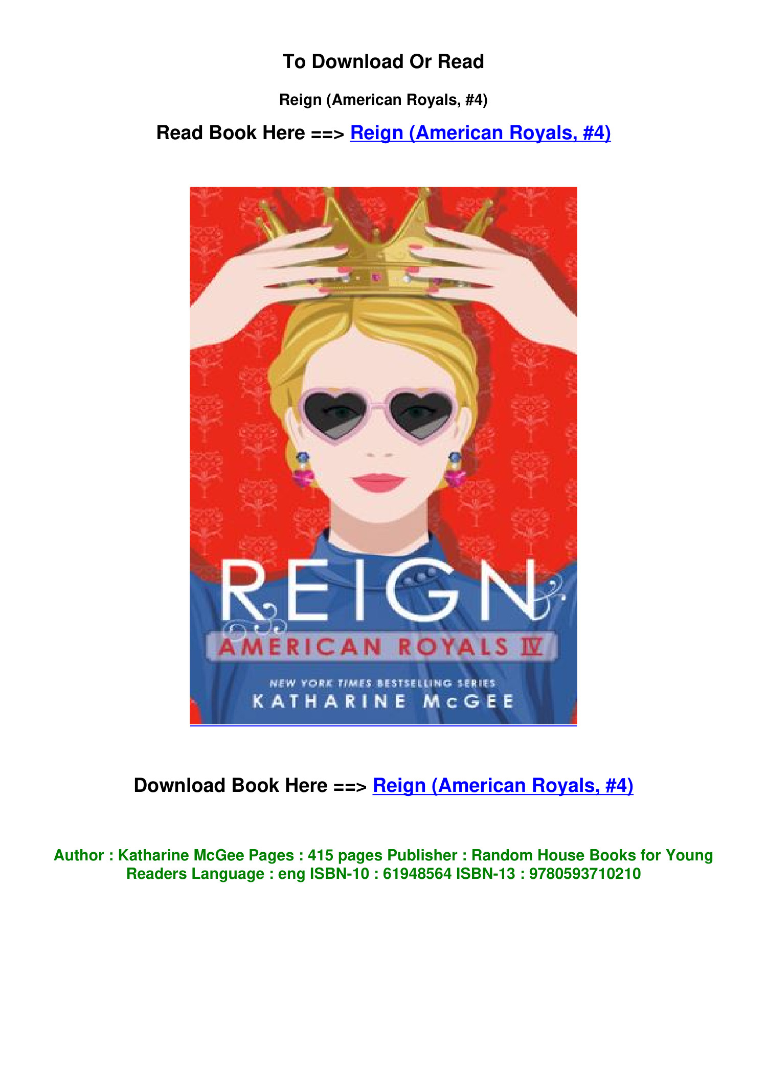 Download PDF Reign American Royals 4 BY Katharine McGee.pdf | DocDroid