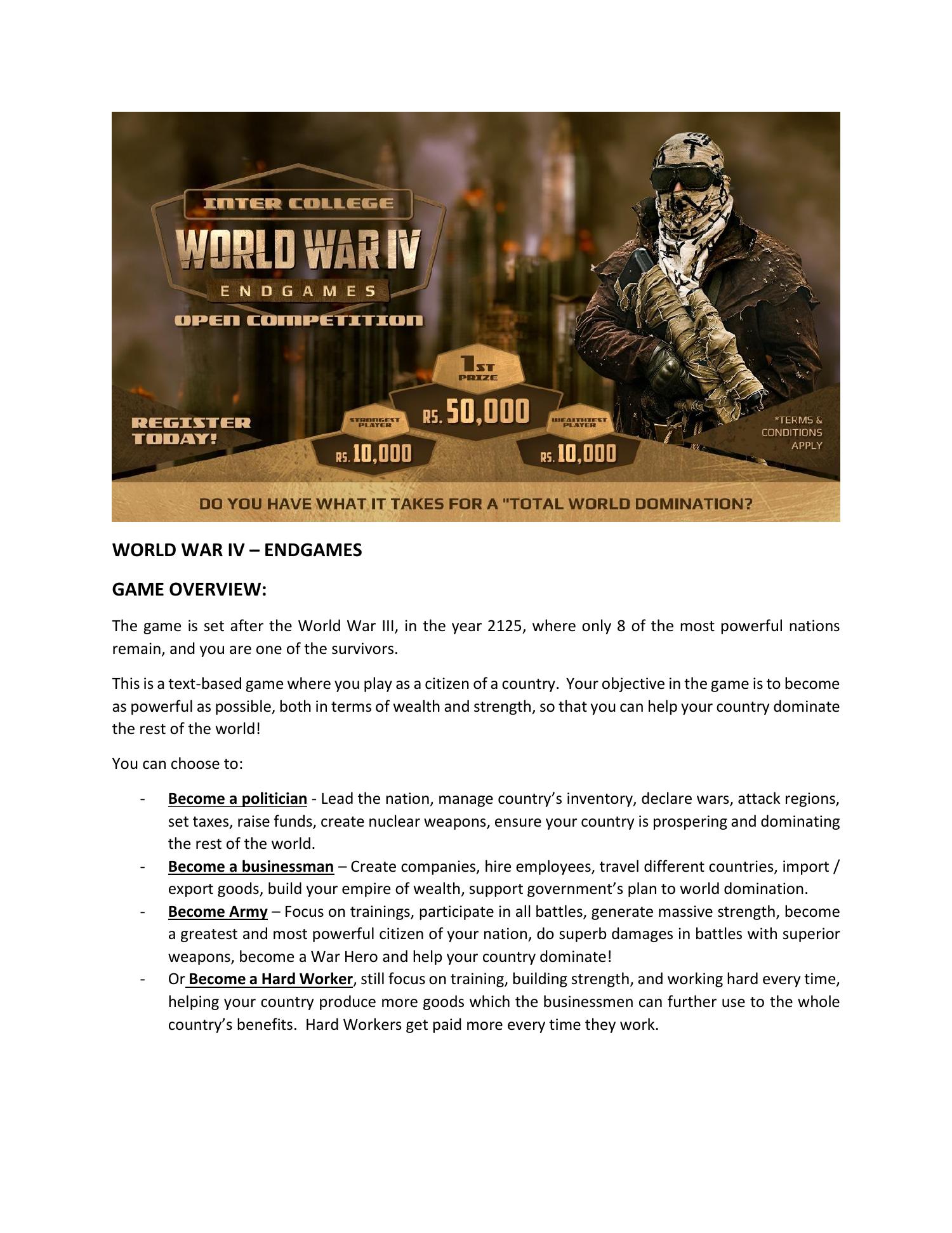 World War IV Endgames Overview .pdf | DocDroid