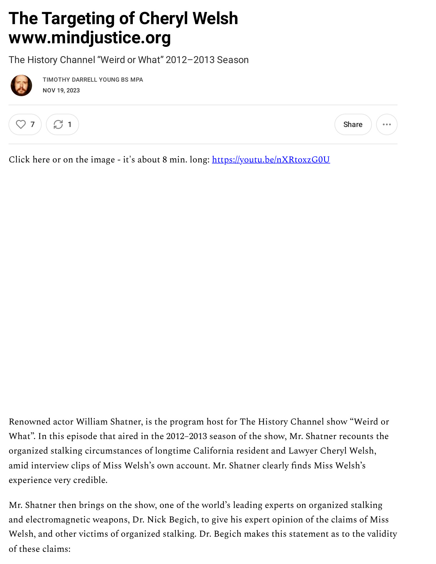 The Targeting of Cheryl Welsh www.mindjustice.org.pdf | DocDroid