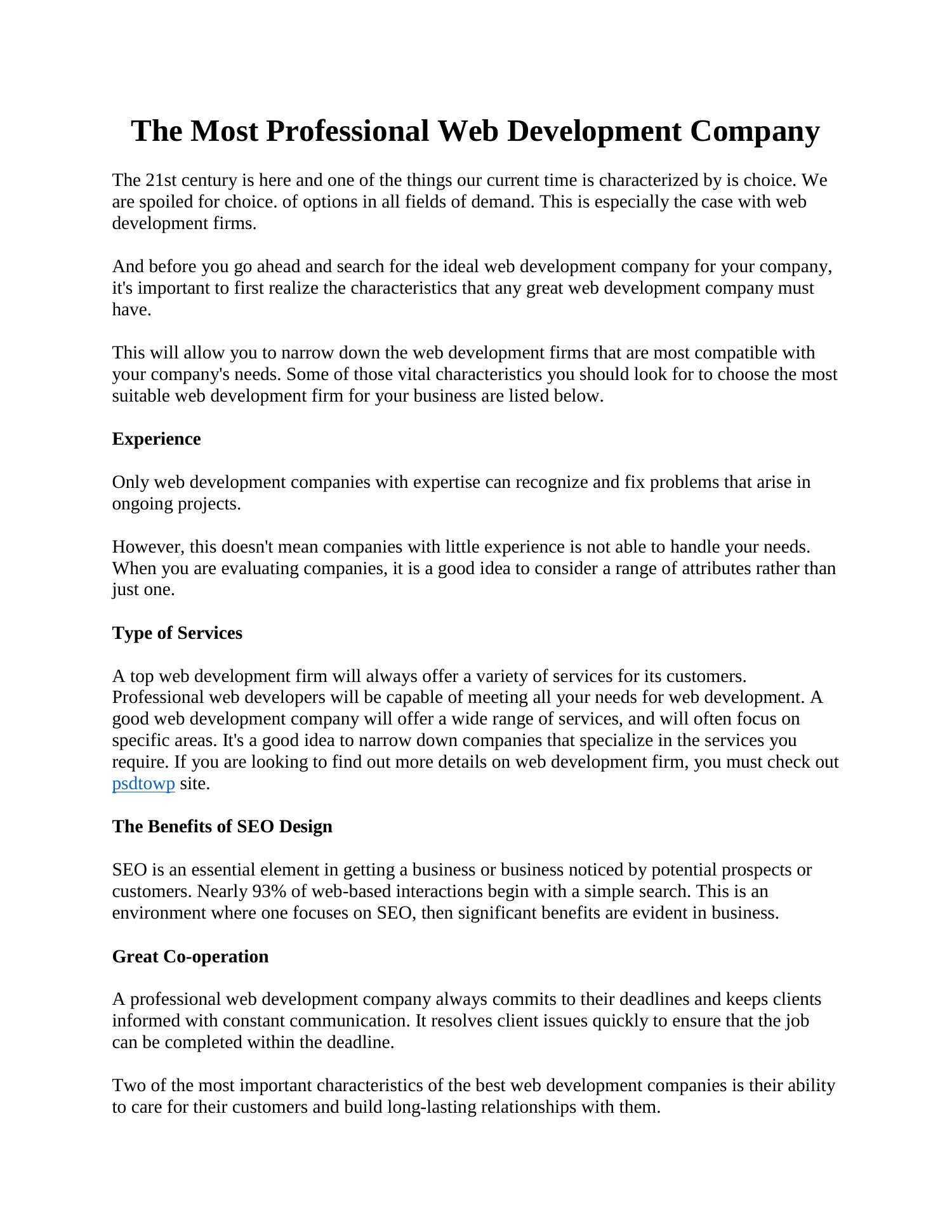 The Most Professional Web Development Company.pdf | DocDroid