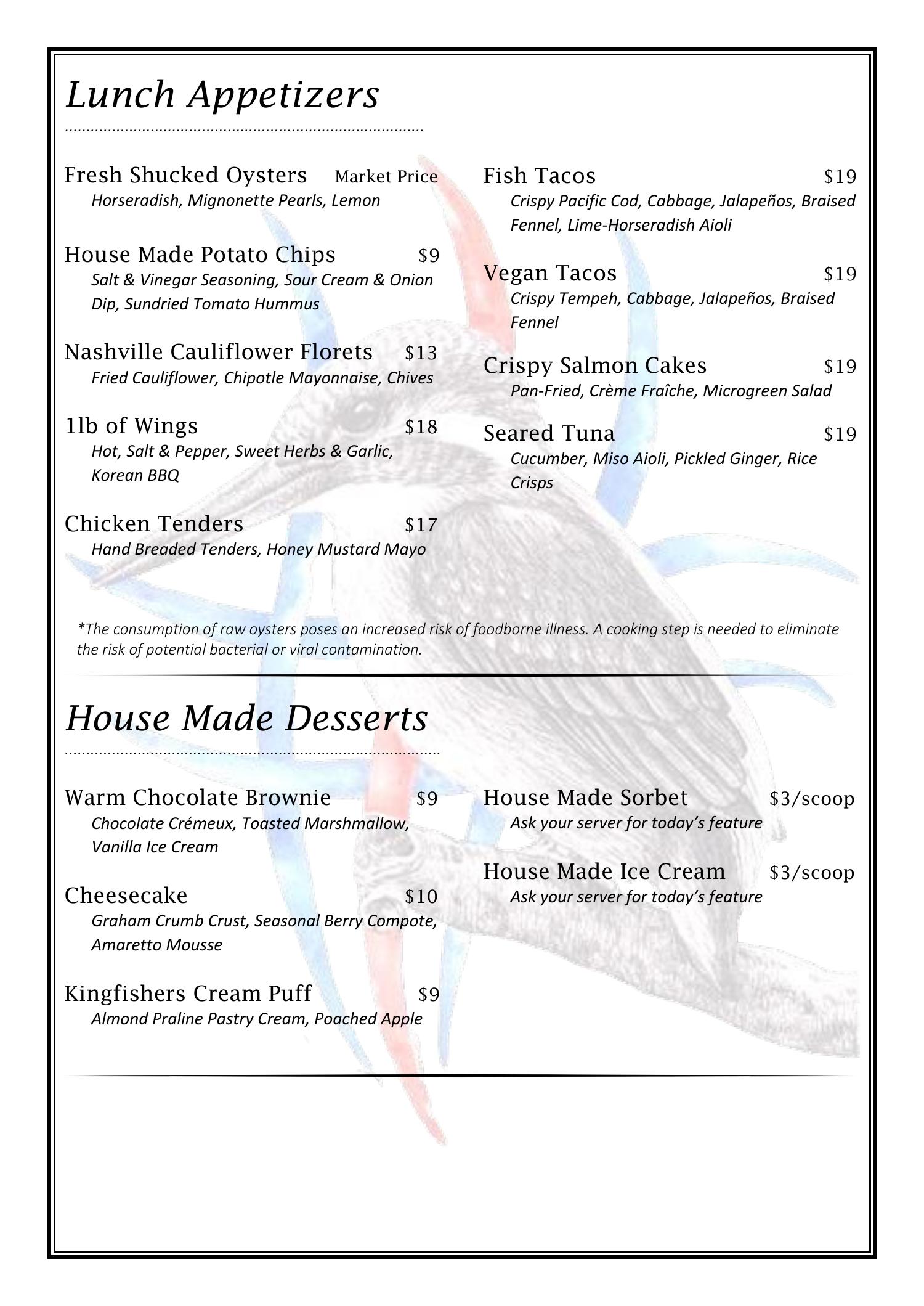 Kingfishers Lunch Menu 2022 Final.pdf | DocDroid