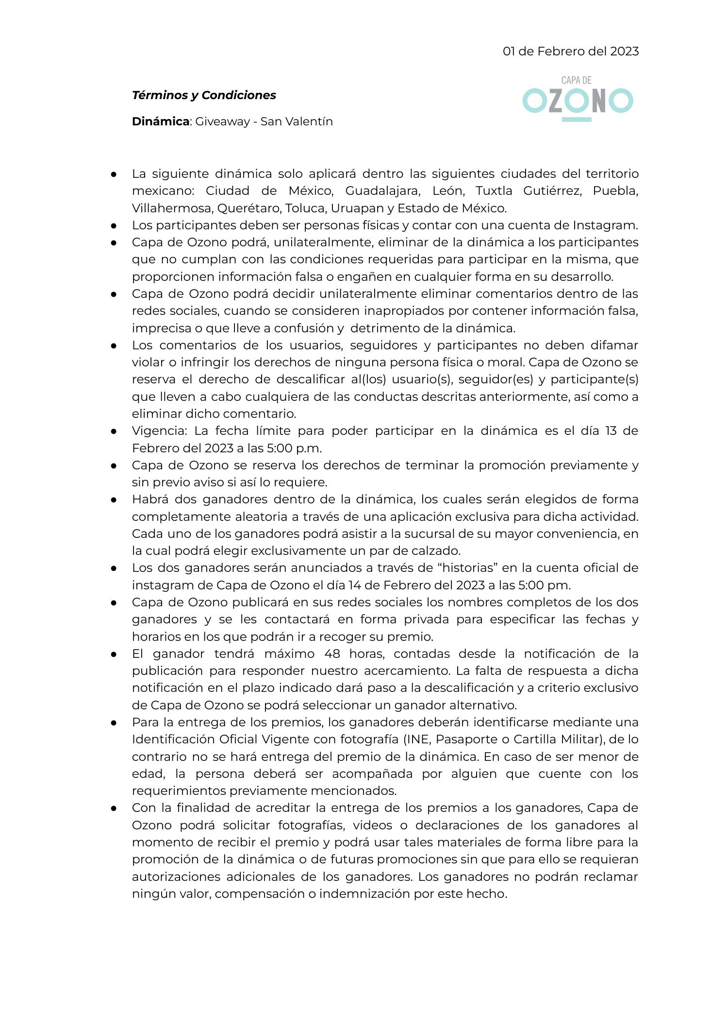 Términos y Condiciones - Febrero 23 Giveaway.pdf | DocDroid