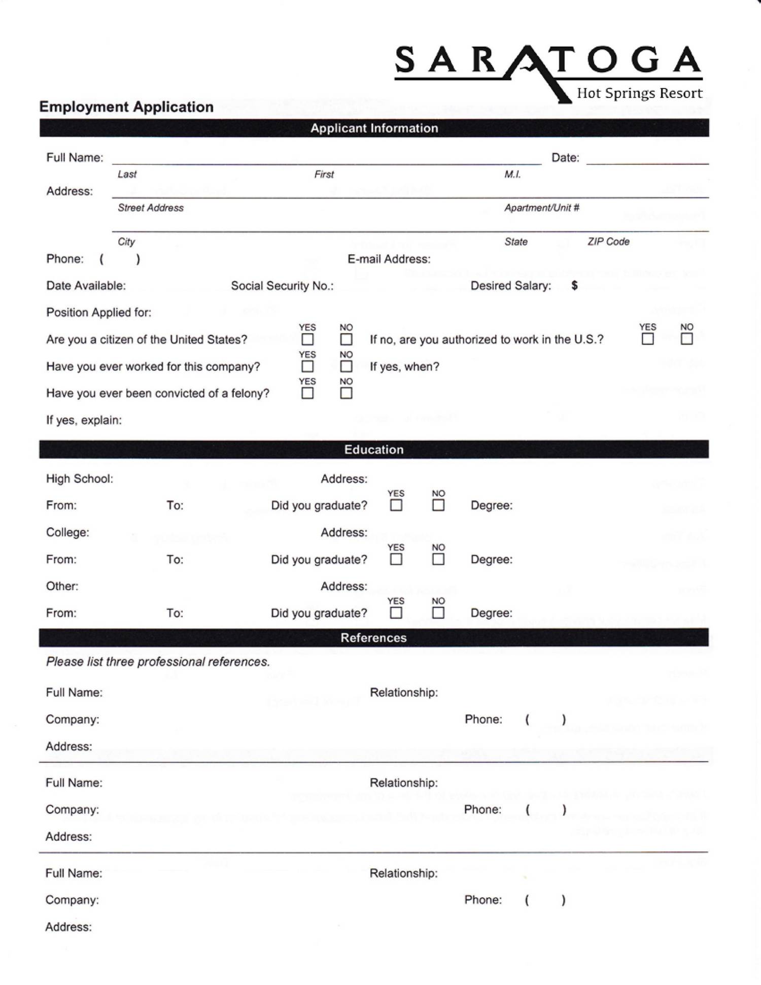 Saratoga Hot Springs Employment Application.pdf | DocDroid