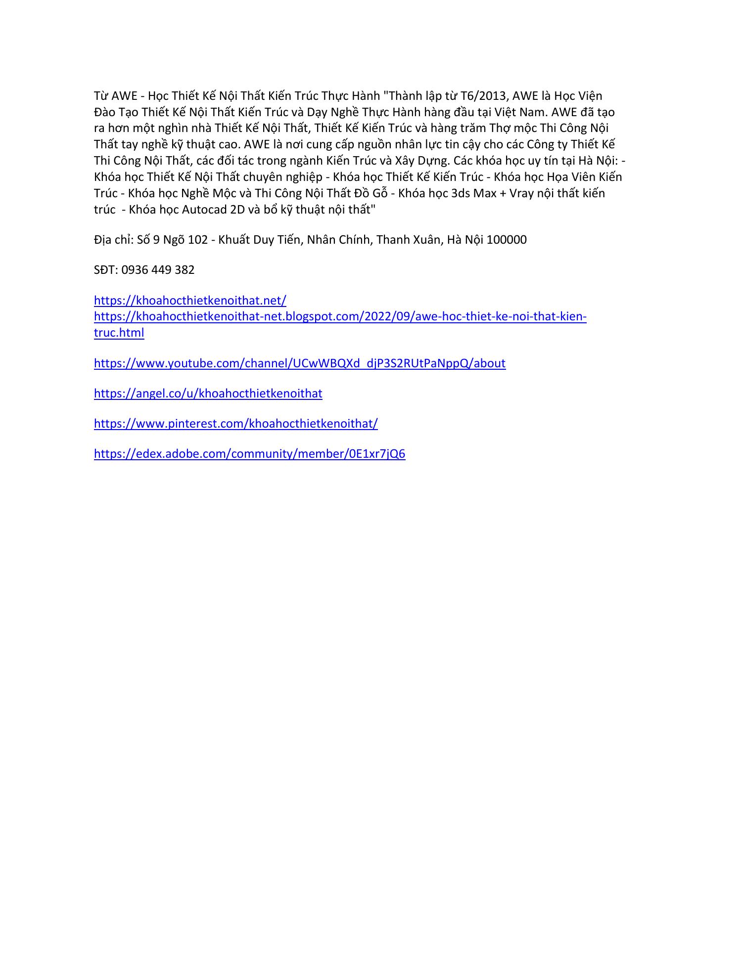 AWE - Học Thiết Kế Nội Thất Kiến Trúc Thực Hành.docx | DocDroid