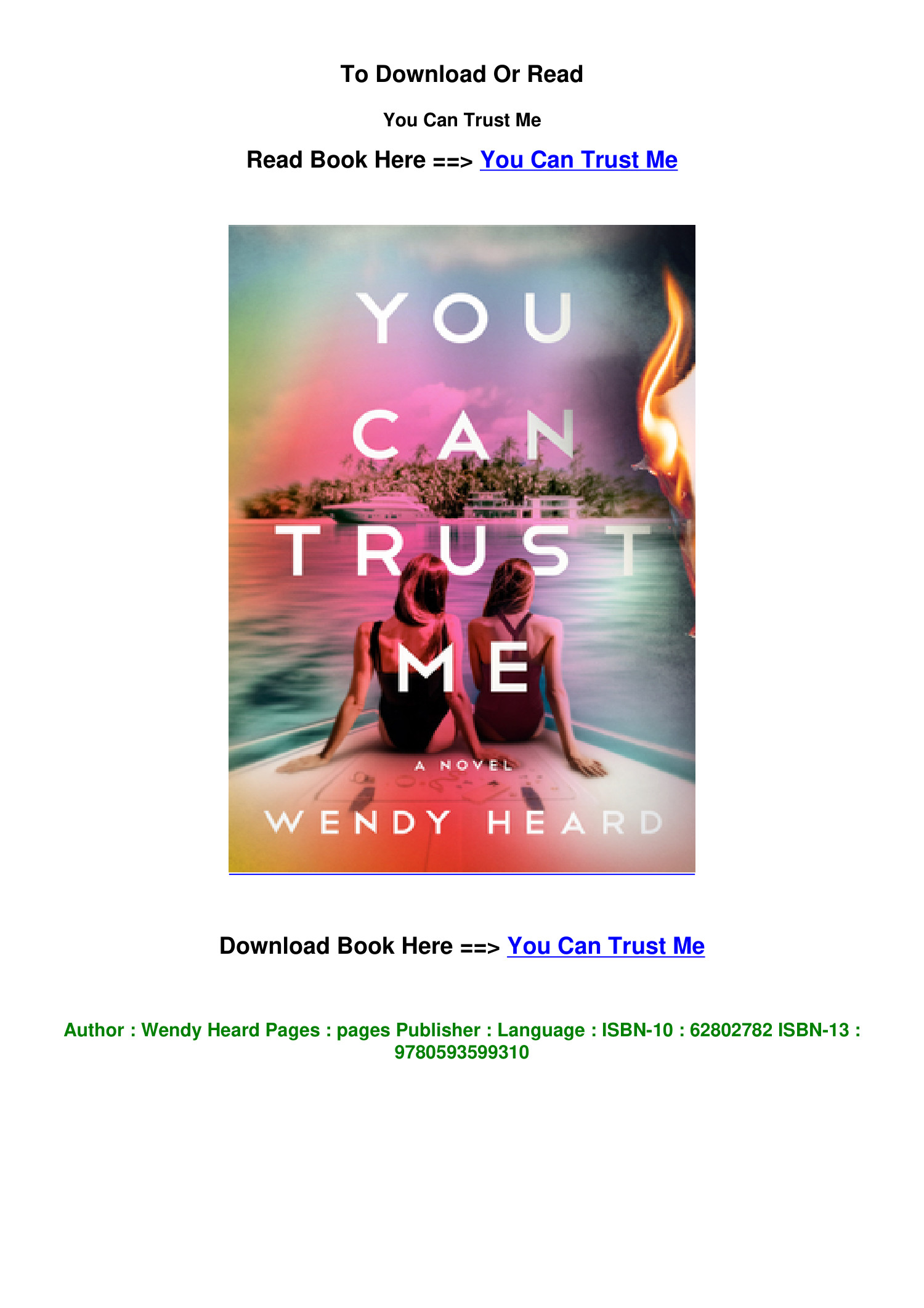 EPub DOWNLOAD You Can Trust Me by Wendy Heard.pdf | DocDroid