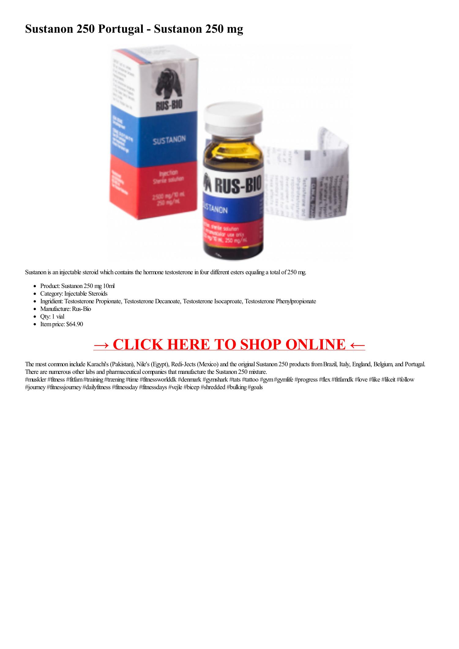 Sustanon 250 Portugal - Sustanon 250 mg 1 vial 10ml-html.pdf | DocDroid