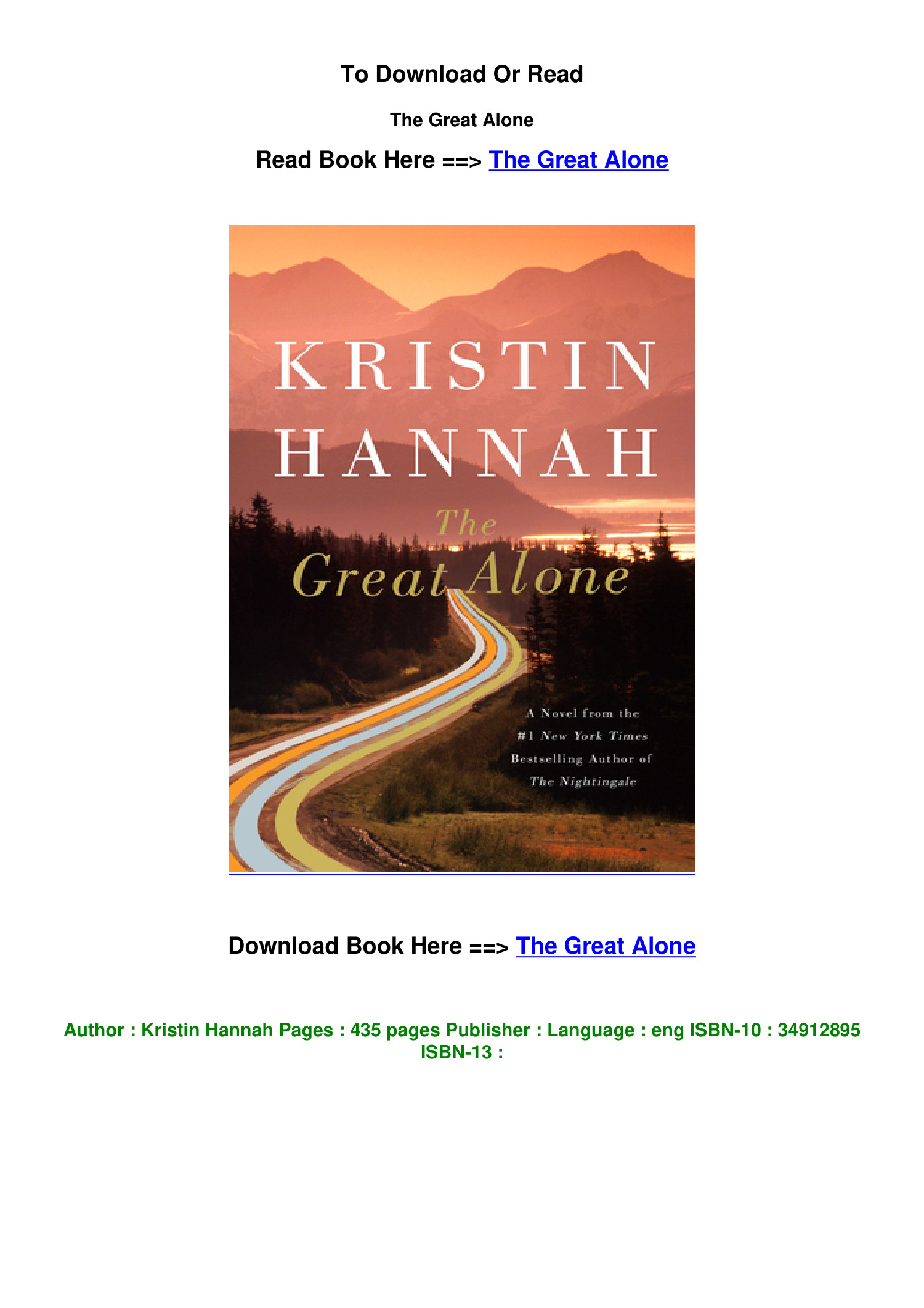 Download PDF The Great Alone BY Kristin Hannah.pdf | DocDroid
