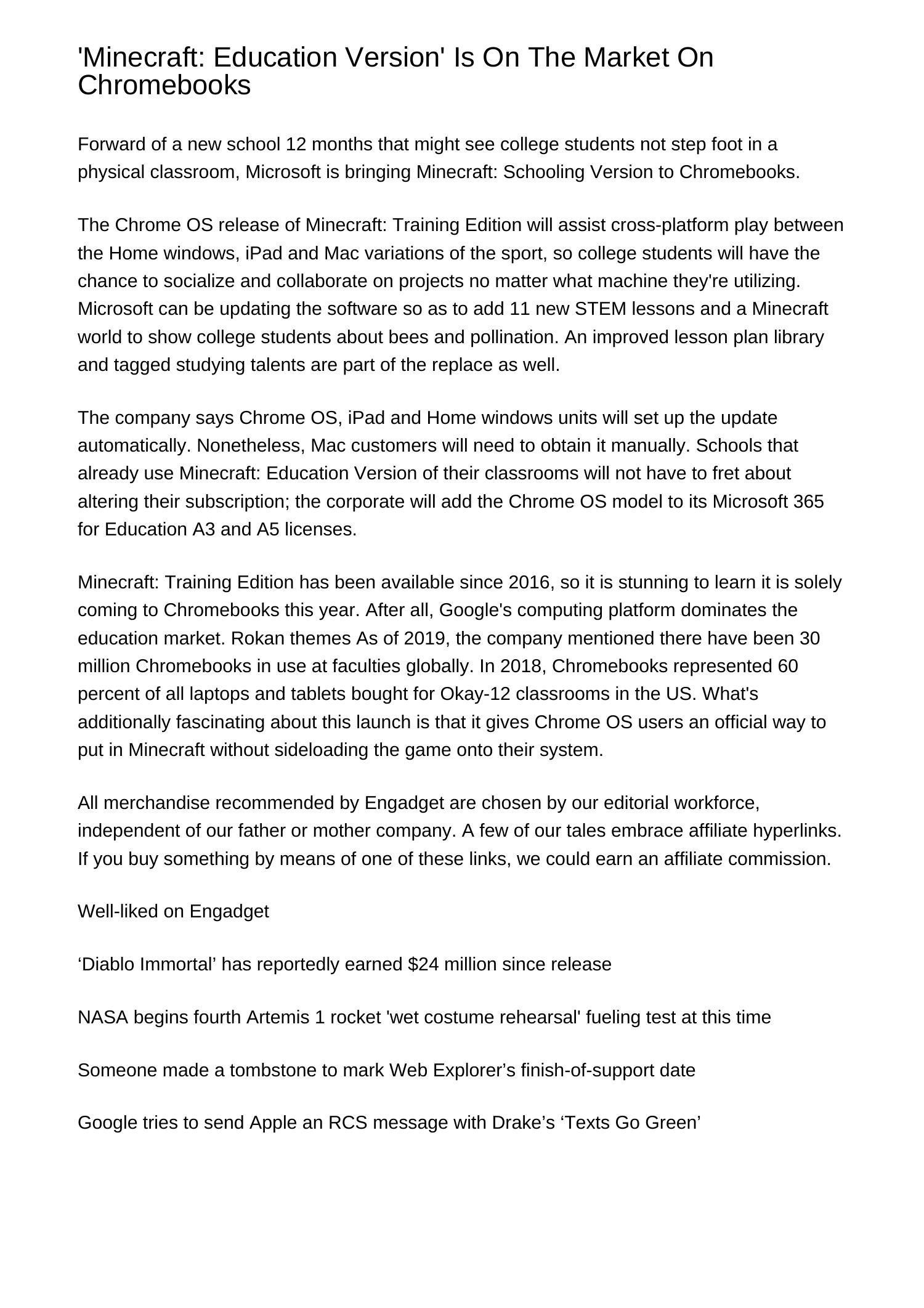 Minecraft Schooling Version Is Accessible On Chromebooksjmrpf.pdf.pdf | DocDroid