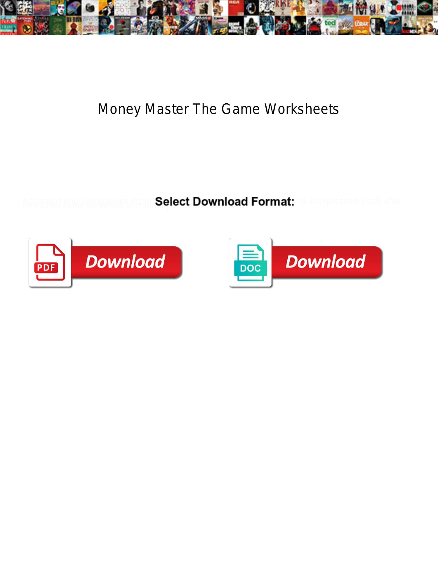 money-master-the-game-worksheets.pdf | DocDroid