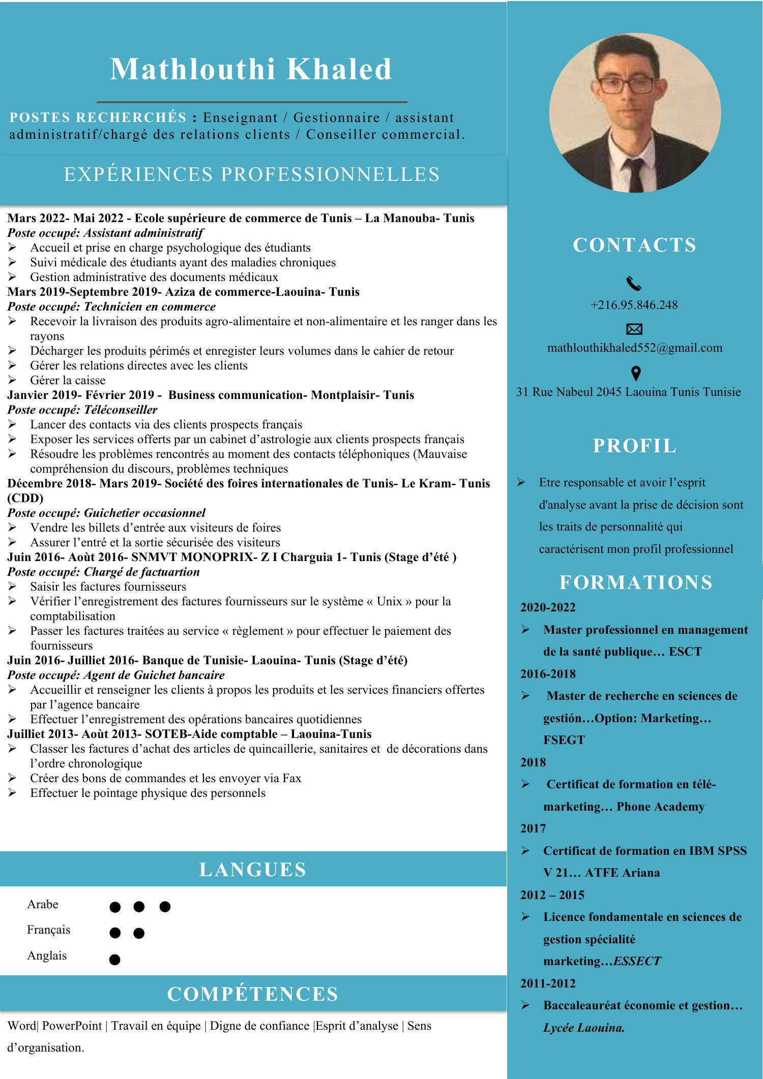 Modéle CV Universelle Mr. Khaled Mathlouthi.docx | DocDroid
