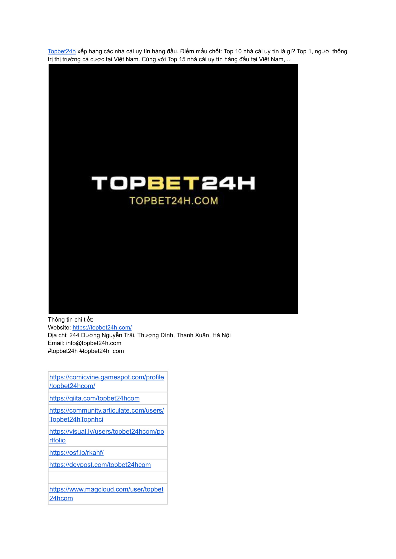 Top nhà cái | Topbet24h - Top Bet 24h.pdf | DocDroid