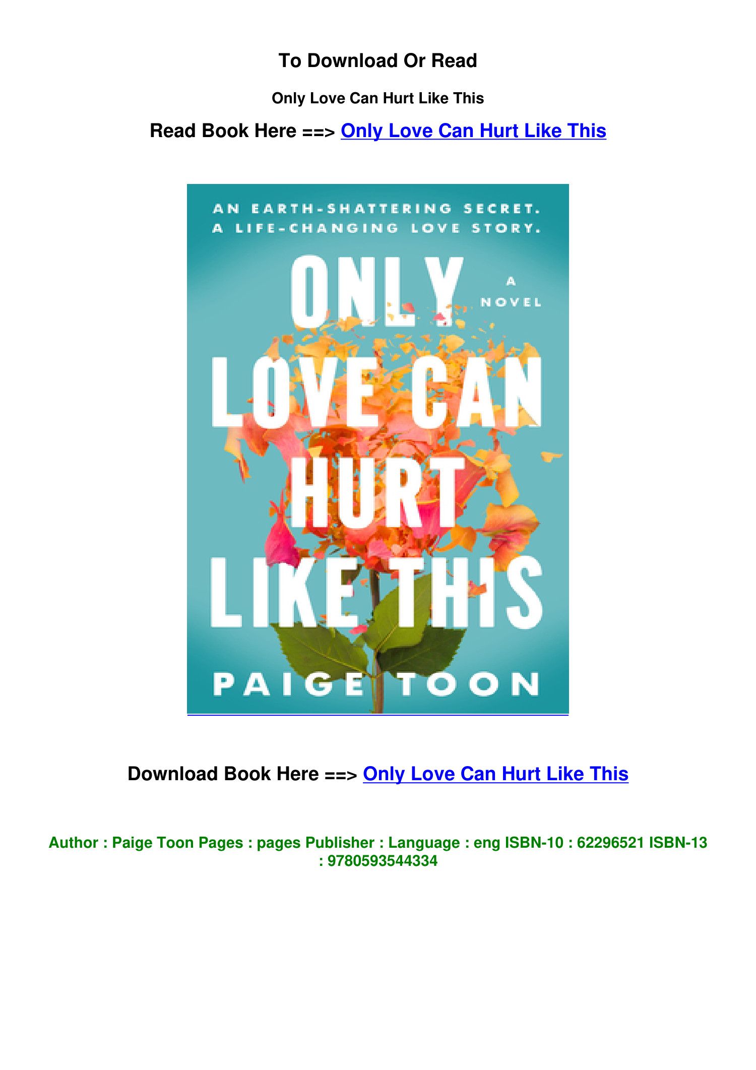 Download Pdf Only Love Can Hurt Like This By Paige Toon.pdf | DocDroid