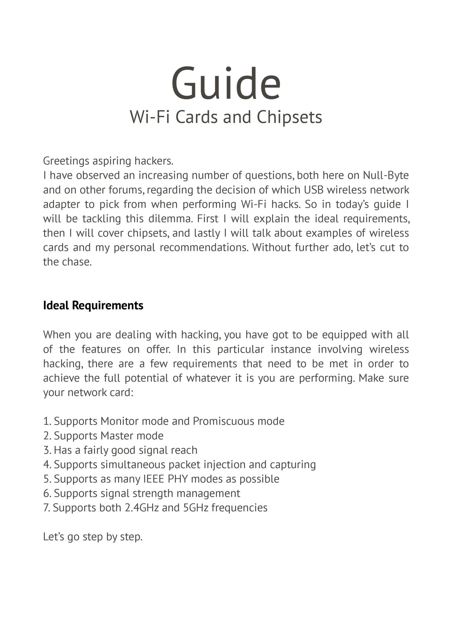 Guide - Wi-Fi Cards and Chipsets.pdf | DocDroid