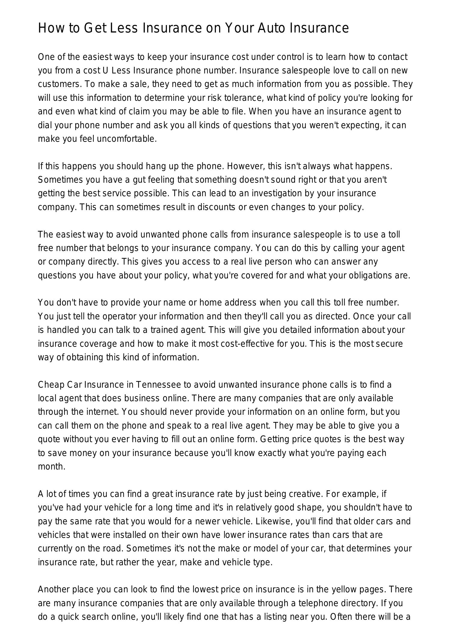 How to Get Less Insurance on Your Auto Insuranceiptdo.pdf.pdf | DocDroid