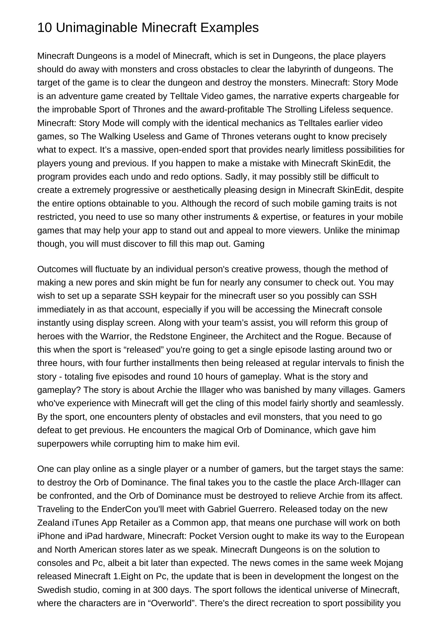 10 Incredible Minecraft Examplessvlxa.pdf.pdf | DocDroid