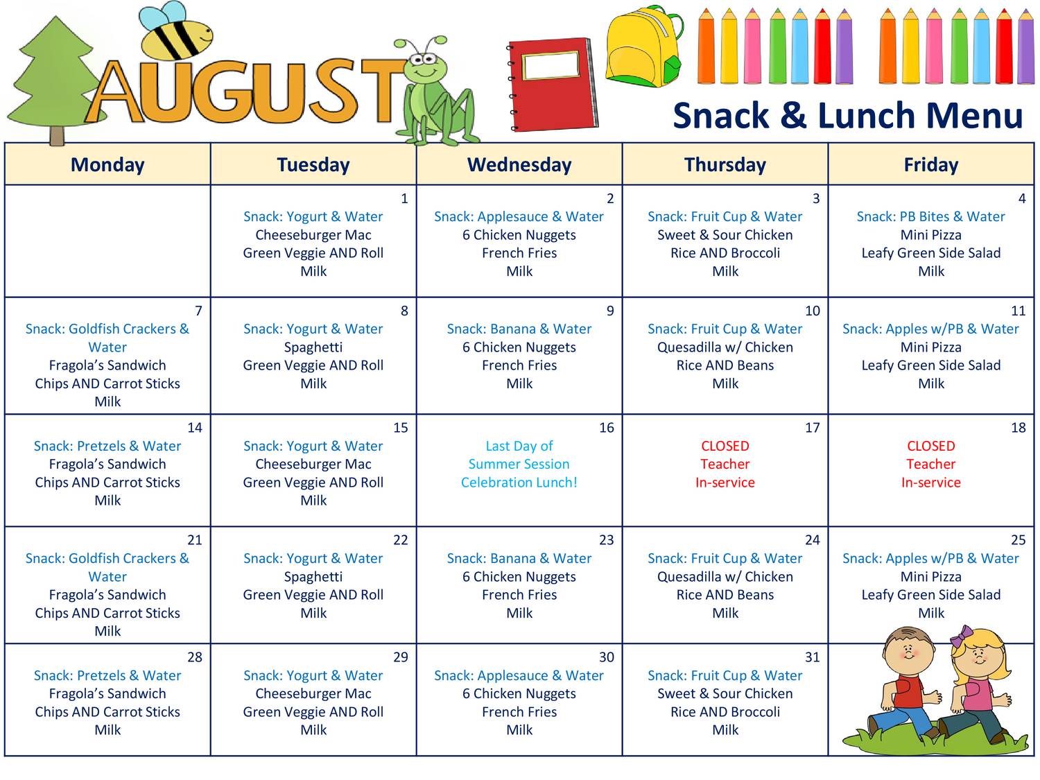 August Lunch Menu.pptx | DocDroid