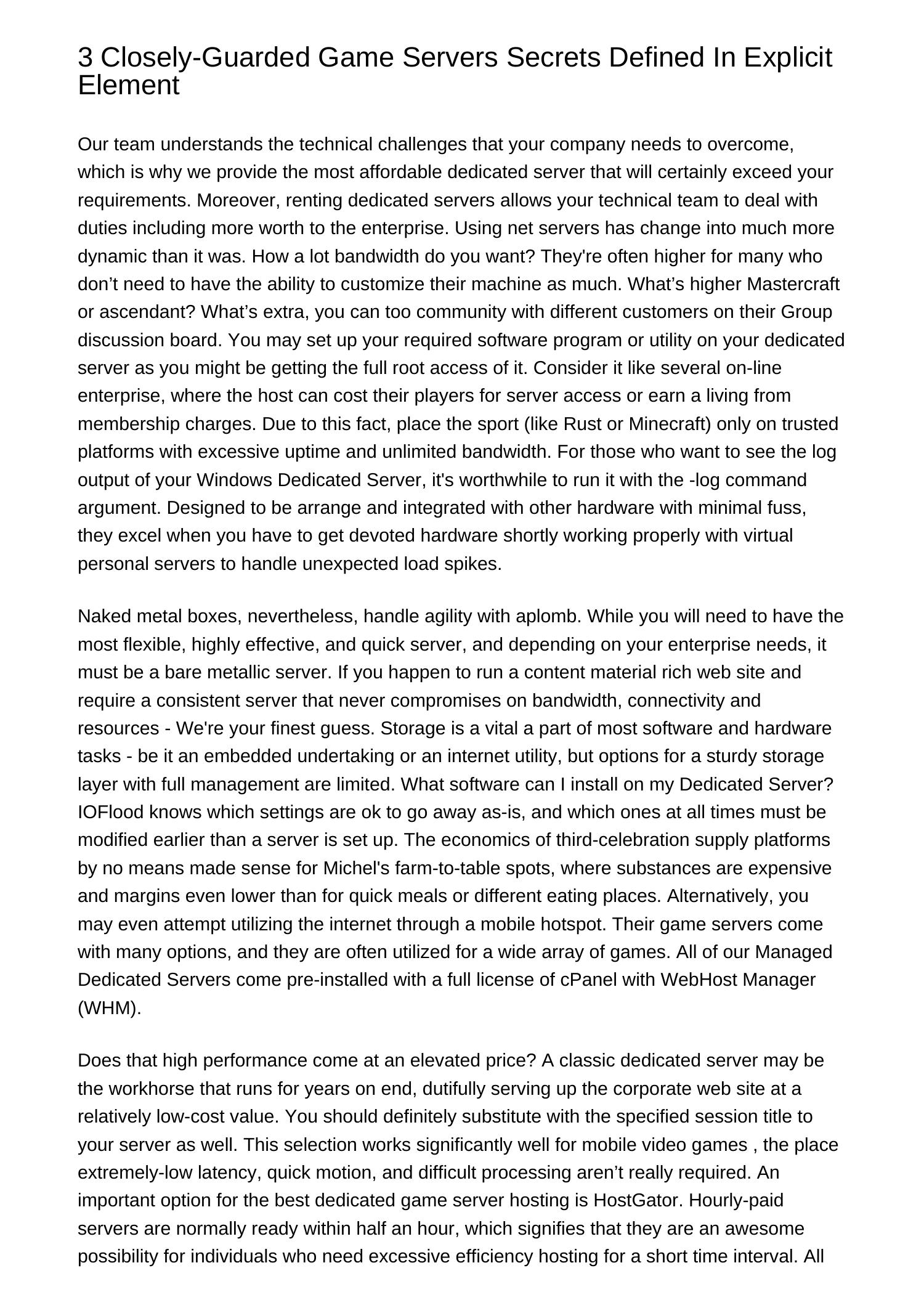 8 CarefullyGuarded Game Servers Secrets Explained In Express ...