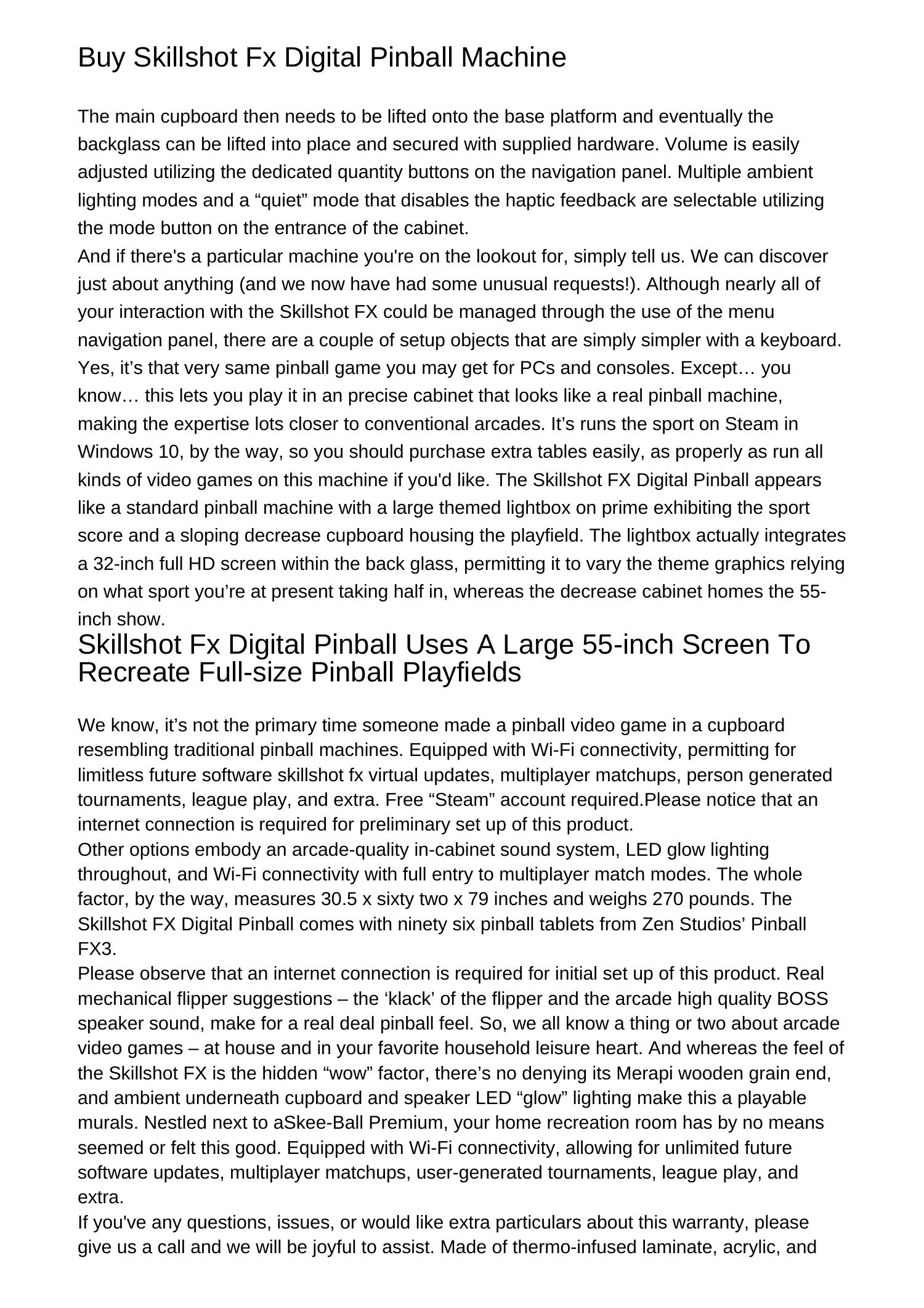 Arcade Games L Skillshot Fx Digital Pinballicdmm.pdf.pdf | DocDroid