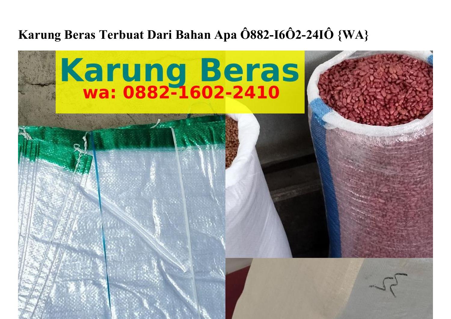 Karung Beras Terbuat Dari Bahan Apa (1).pdf | DocDroid