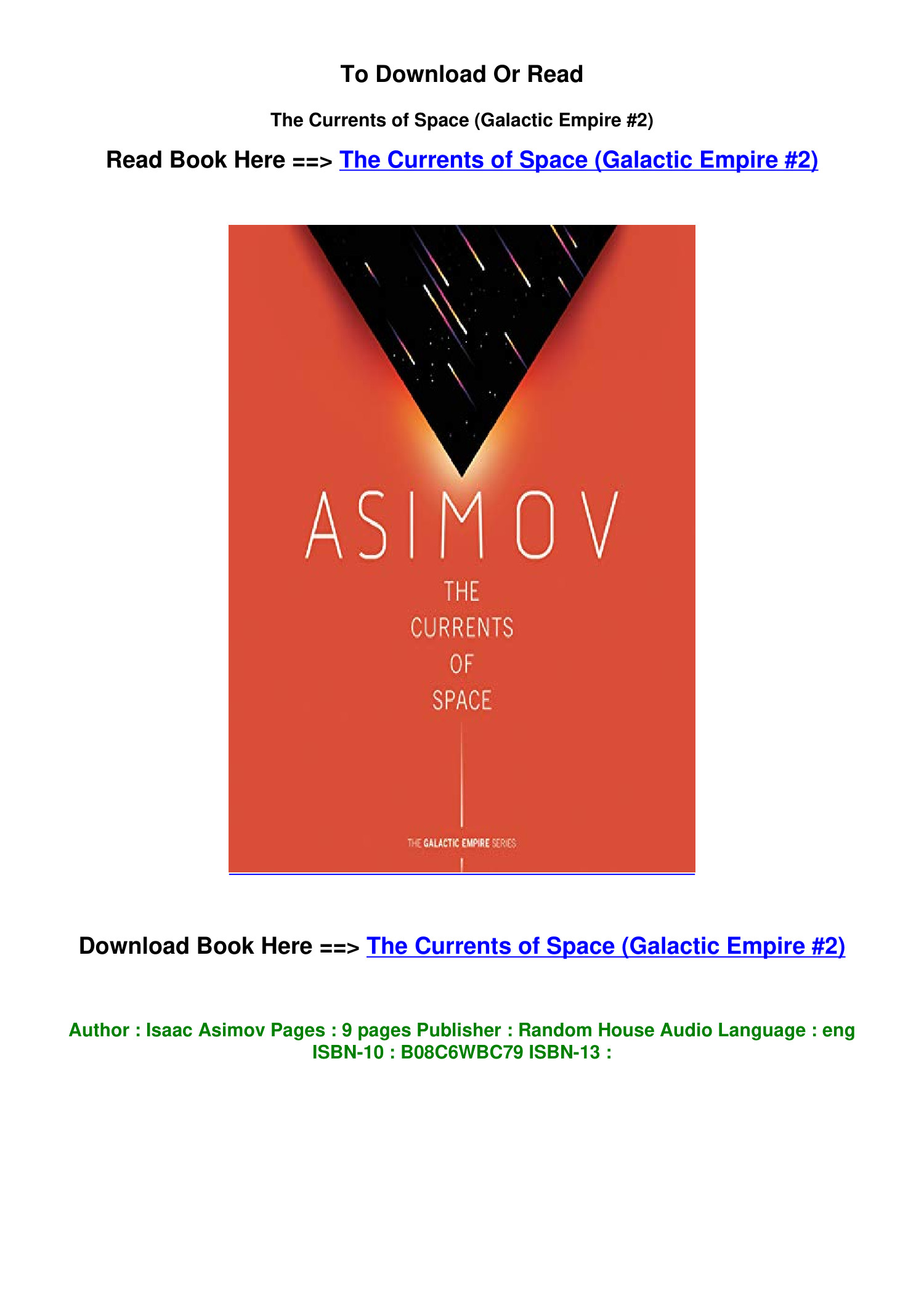 Download EPub The Currents of Space Galactic Empire 2 by Isaac Asimov.pdf | DocDroid